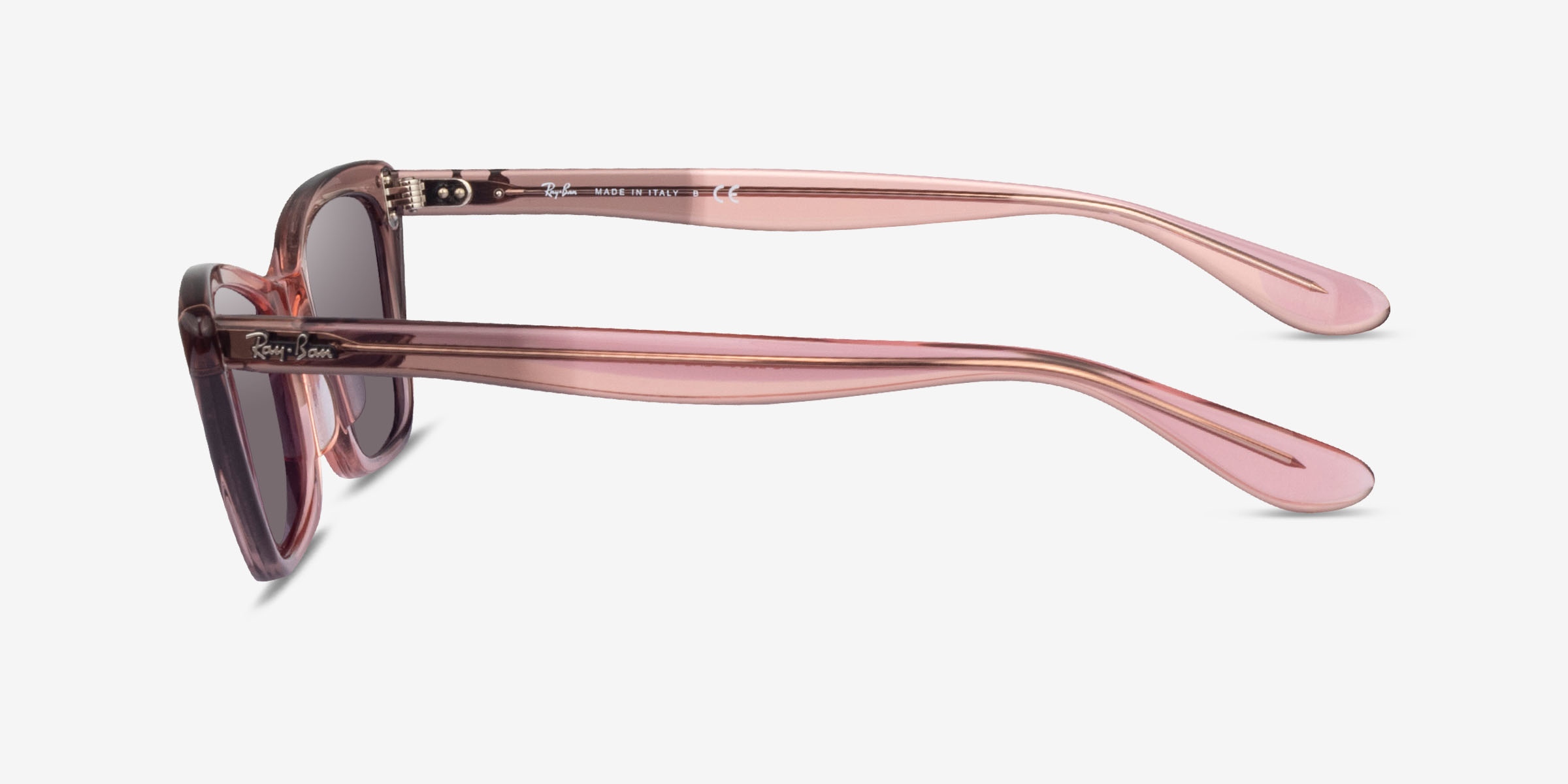 Ray-Ban RB2299 - Cat Eye Transparent Pink Frame Sunglasses For Women ...
