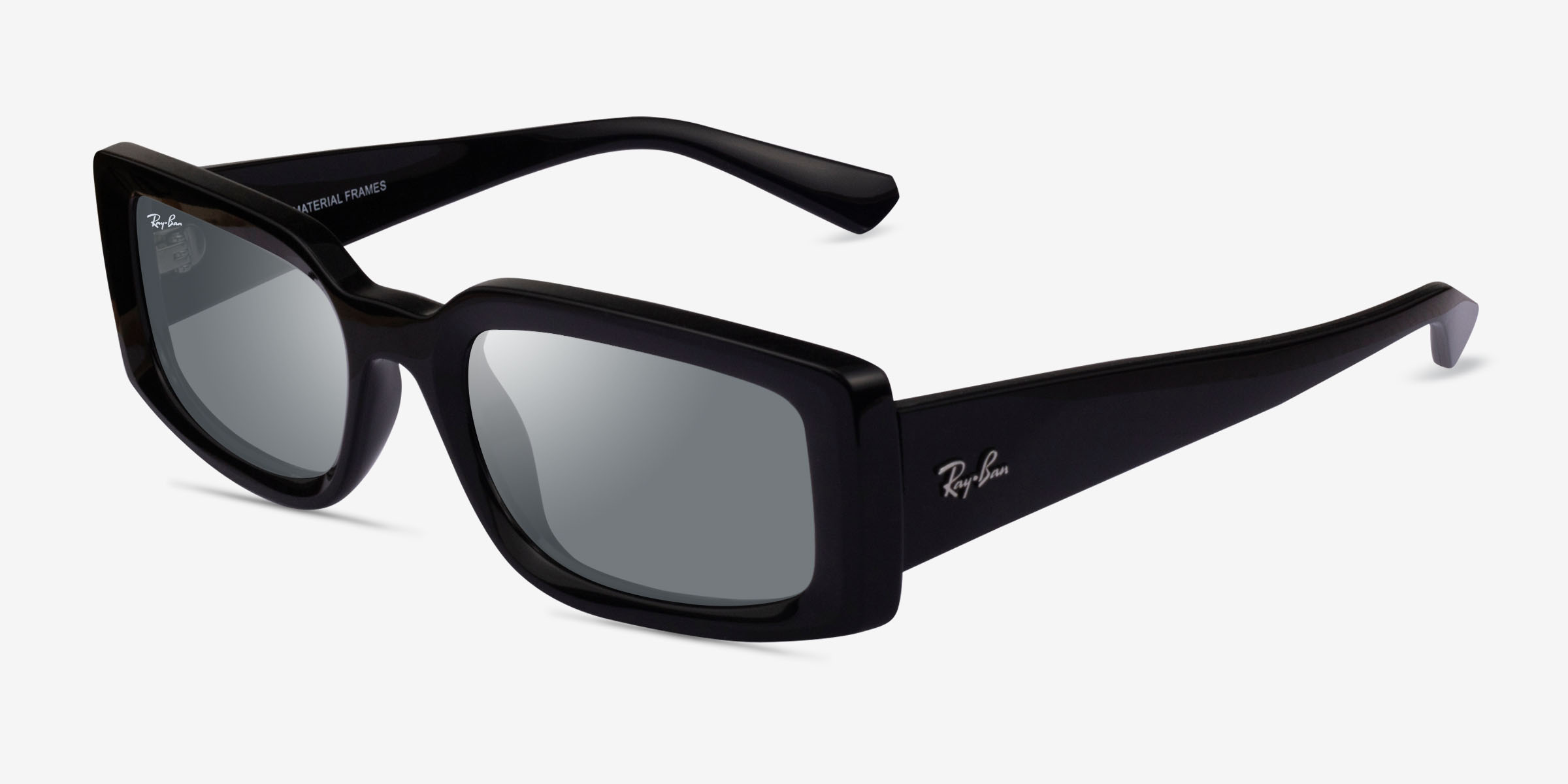 Ray-Ban RB4395 Kiliane - Rectangle Black Frame Prescription Sunglasses ...