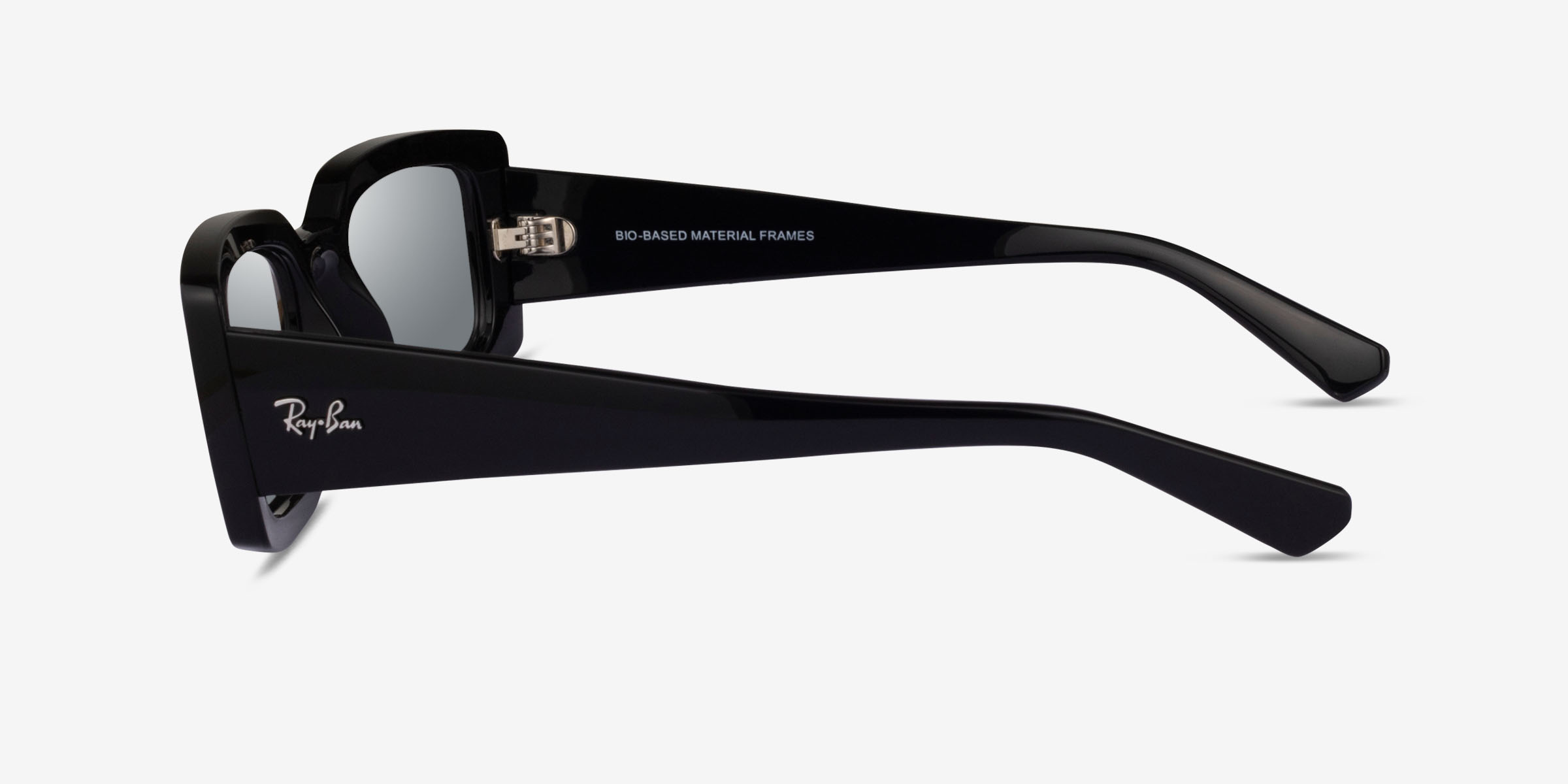Ray-Ban RB4395 Kiliane - Rectangle Black Frame Prescription Sunglasses ...