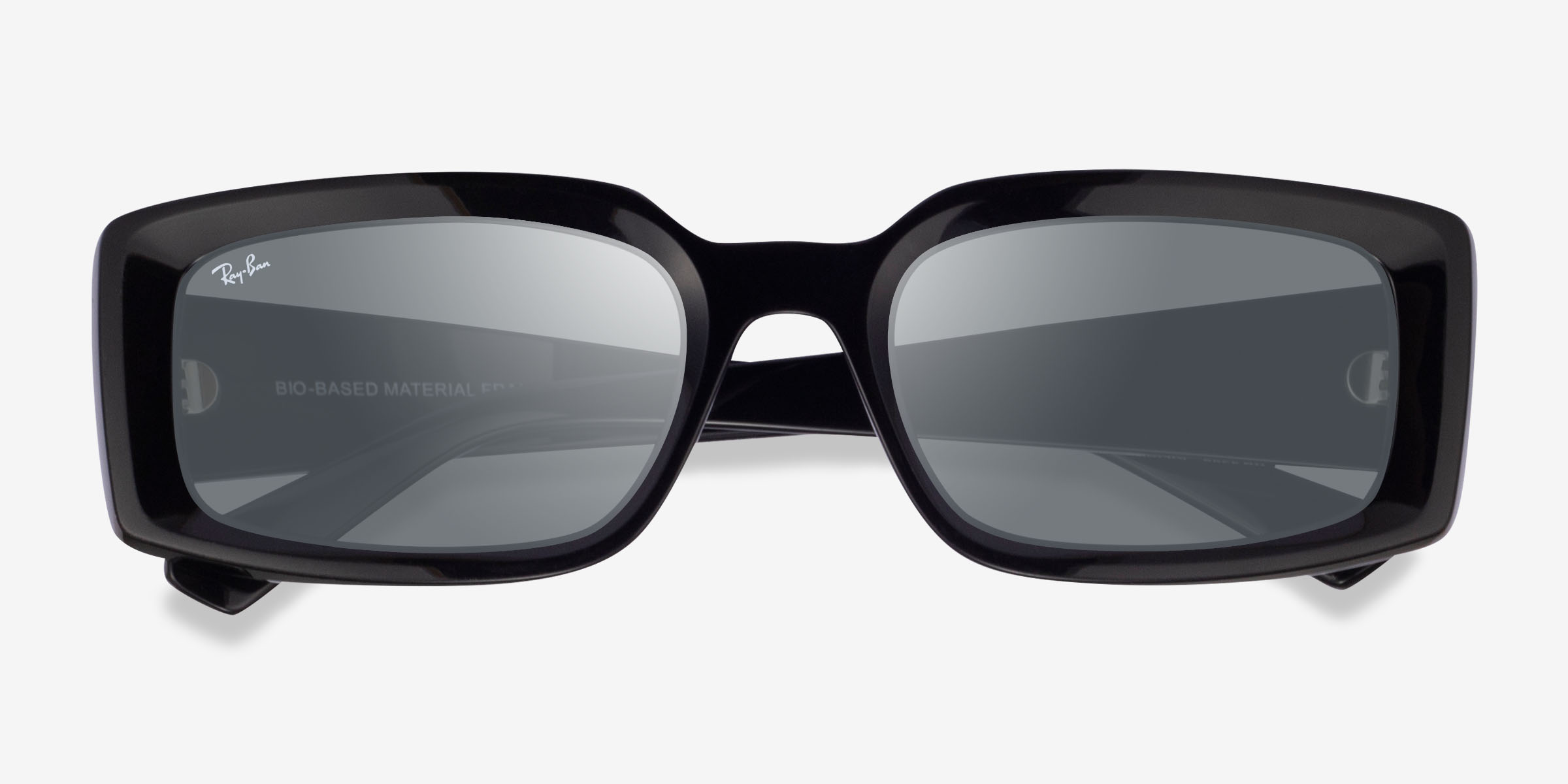 Ray-Ban RB4395 Kiliane - Rectangle Black Frame Prescription Sunglasses ...
