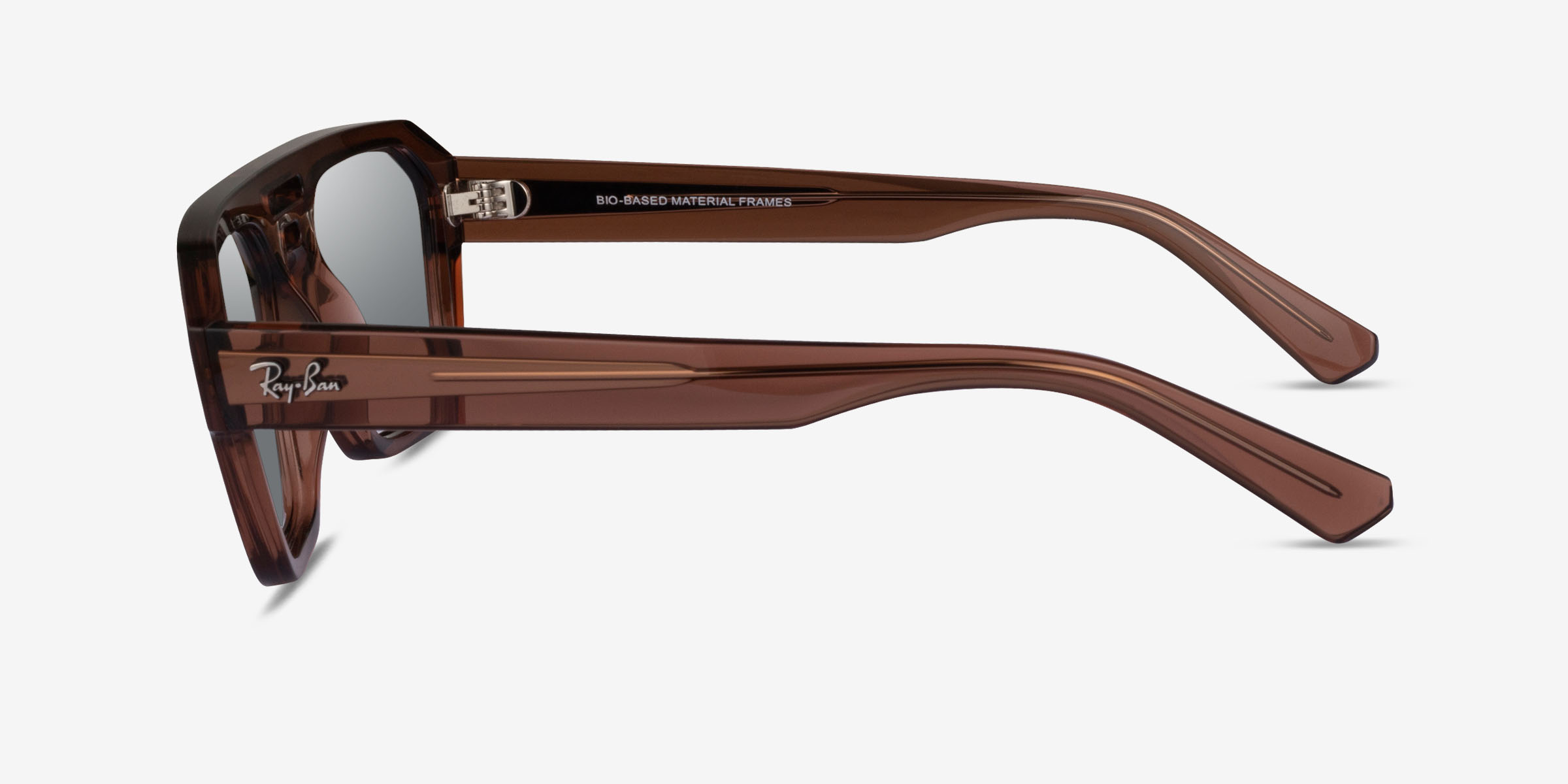 Ray-Ban RB4397 Corrigan - Aviator Transparent Brown Frame Prescription ...