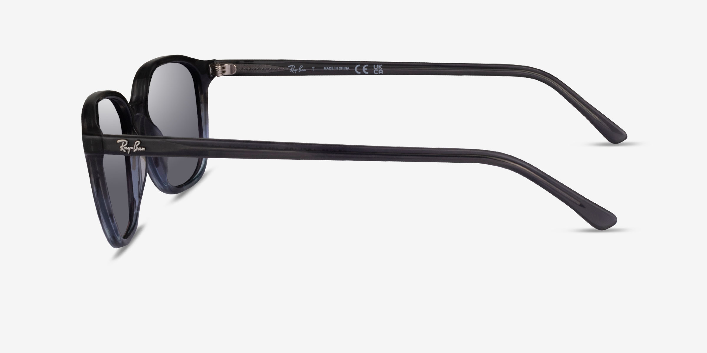 Ray-Ban RB2193 Leonard - Square Striped Gray Frame Prescription ...