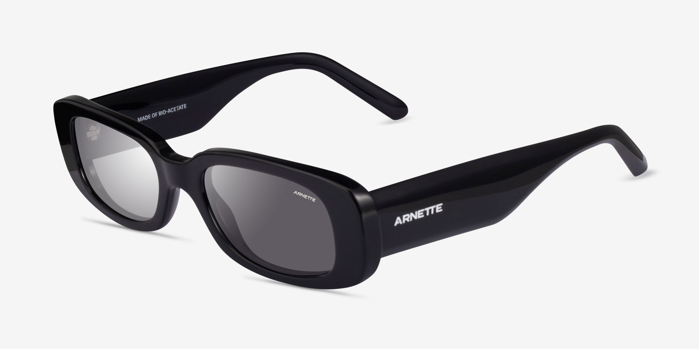 ARNETTE Litty - Rectangle Black Frame Prescription Sunglasses ...
