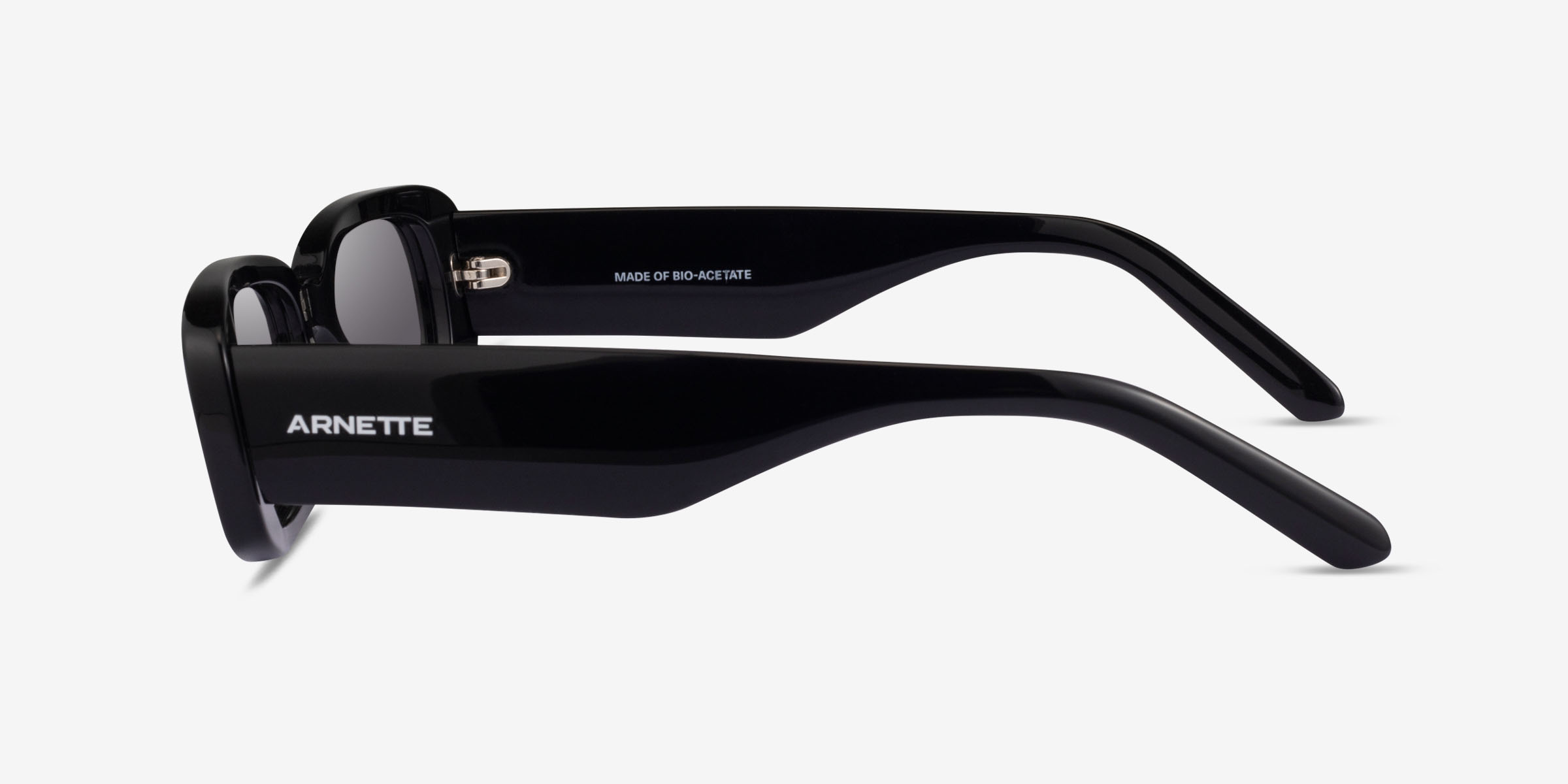 ARNETTE Litty - Rectangle Black Frame Prescription Sunglasses ...
