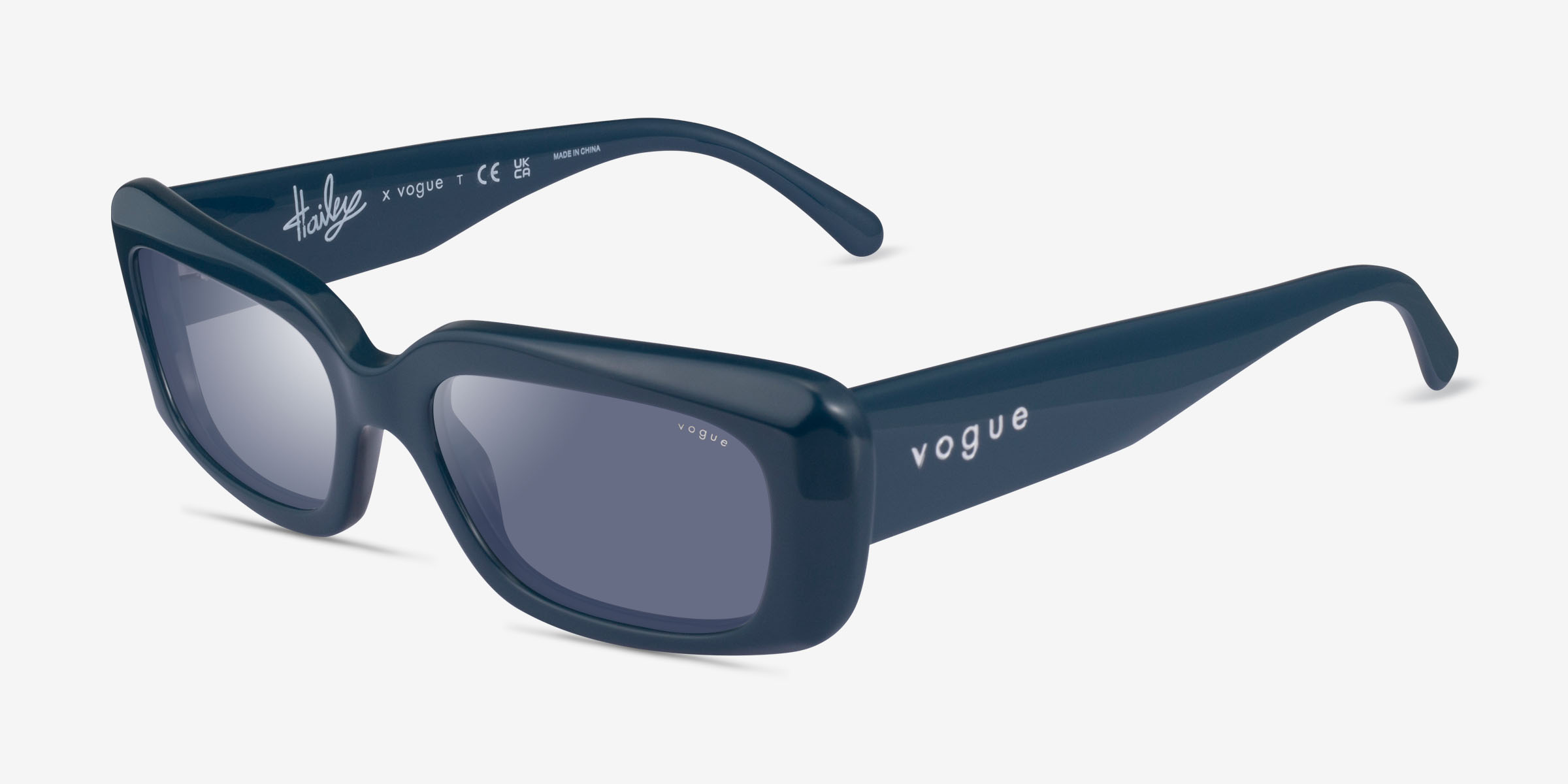 Vogue Eyewear VO5440S - Rectangle Blue Frame Prescription Sunglasses ...
