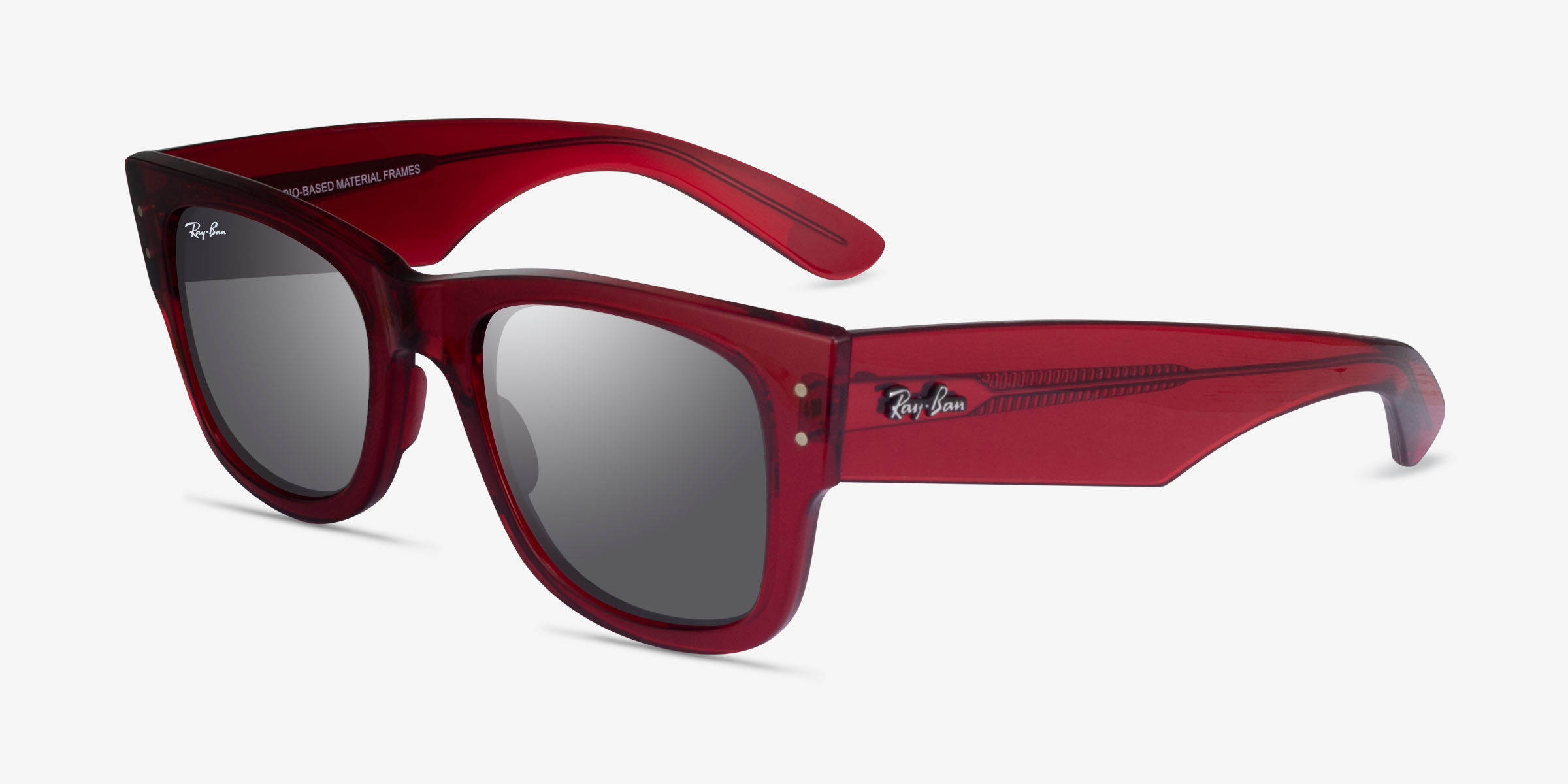 Ray-Ban RB0840S - Wayfarer Transparent Red Frame Sunglasses For Women ...