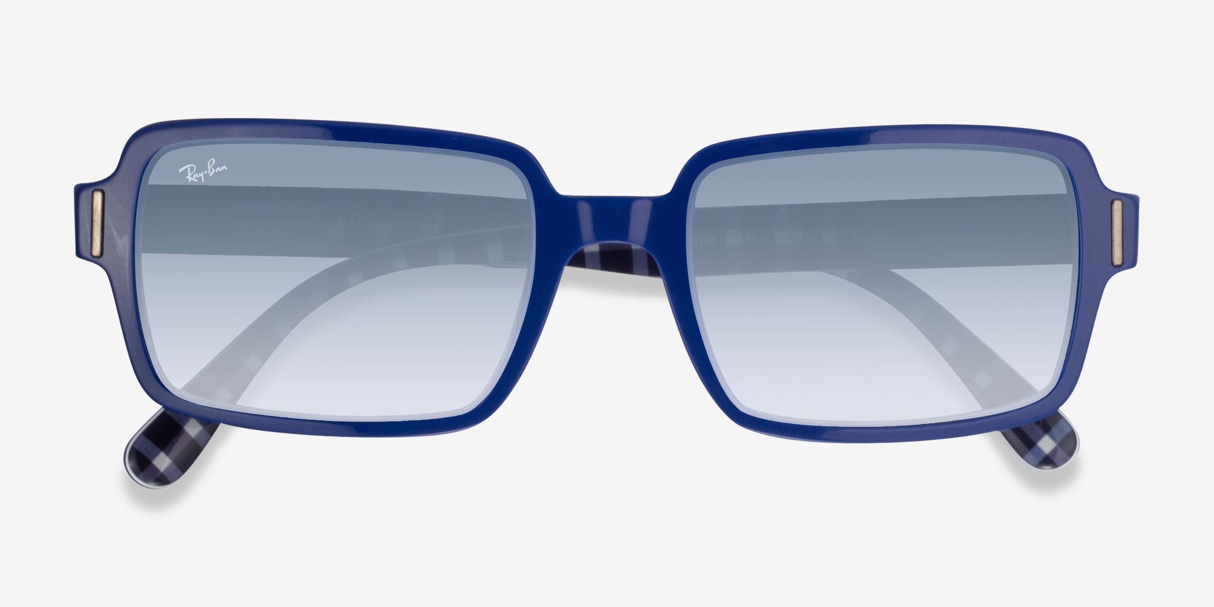 Ray-Ban RB2189 Benji - Rectangle Blue White Frame Prescription ...