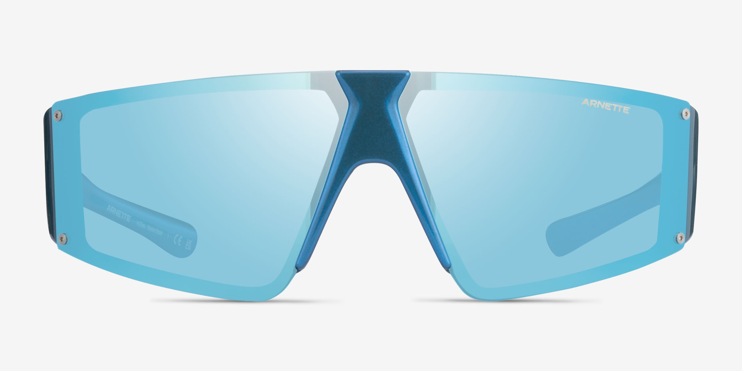 ARNETTE Saturnya - Rectangle Shiny Blue Frame Prescription Sunglasses ...