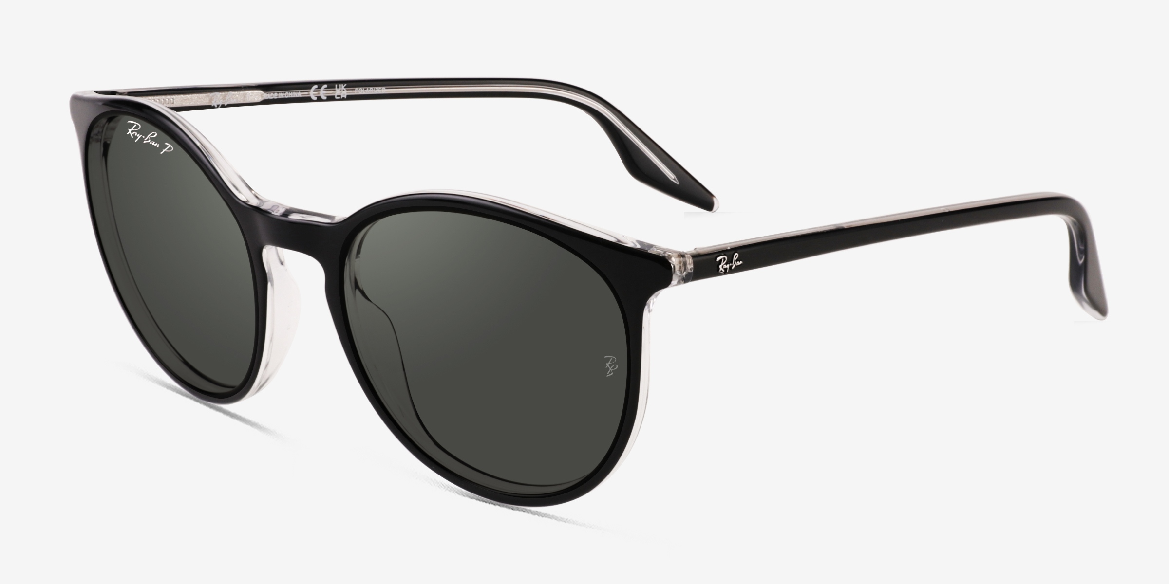 Ray-Ban RB2204 - Round Black Frame Prescription Sunglasses | Eyebuydirect