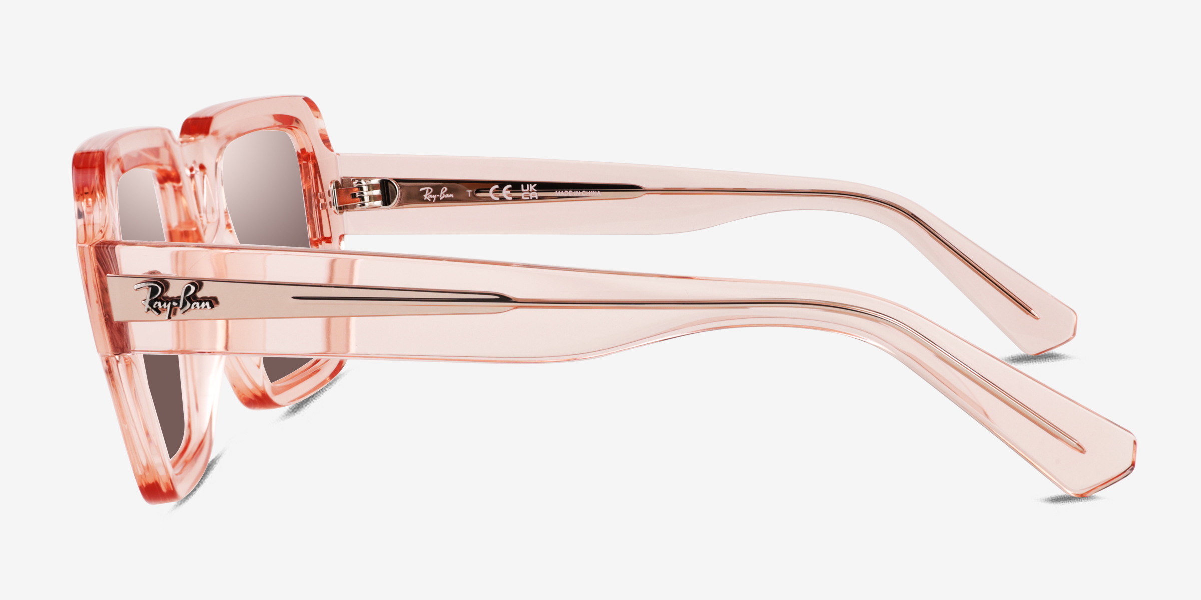 Ray-Ban RB4408 Magellan - Square Transparent Pink Frame Prescription ...