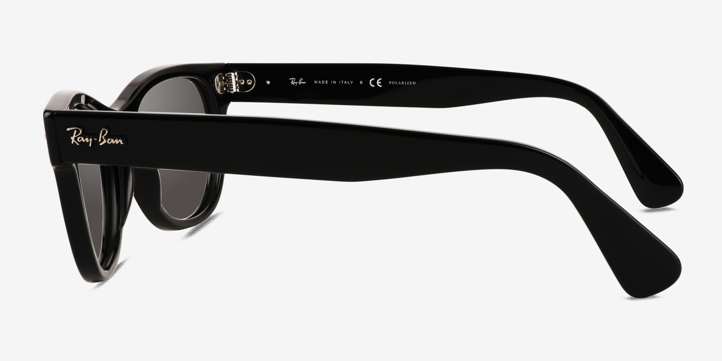 Ray-Ban RB2201 Laramie - Cat Eye Shiny Black Frame Prescription ...