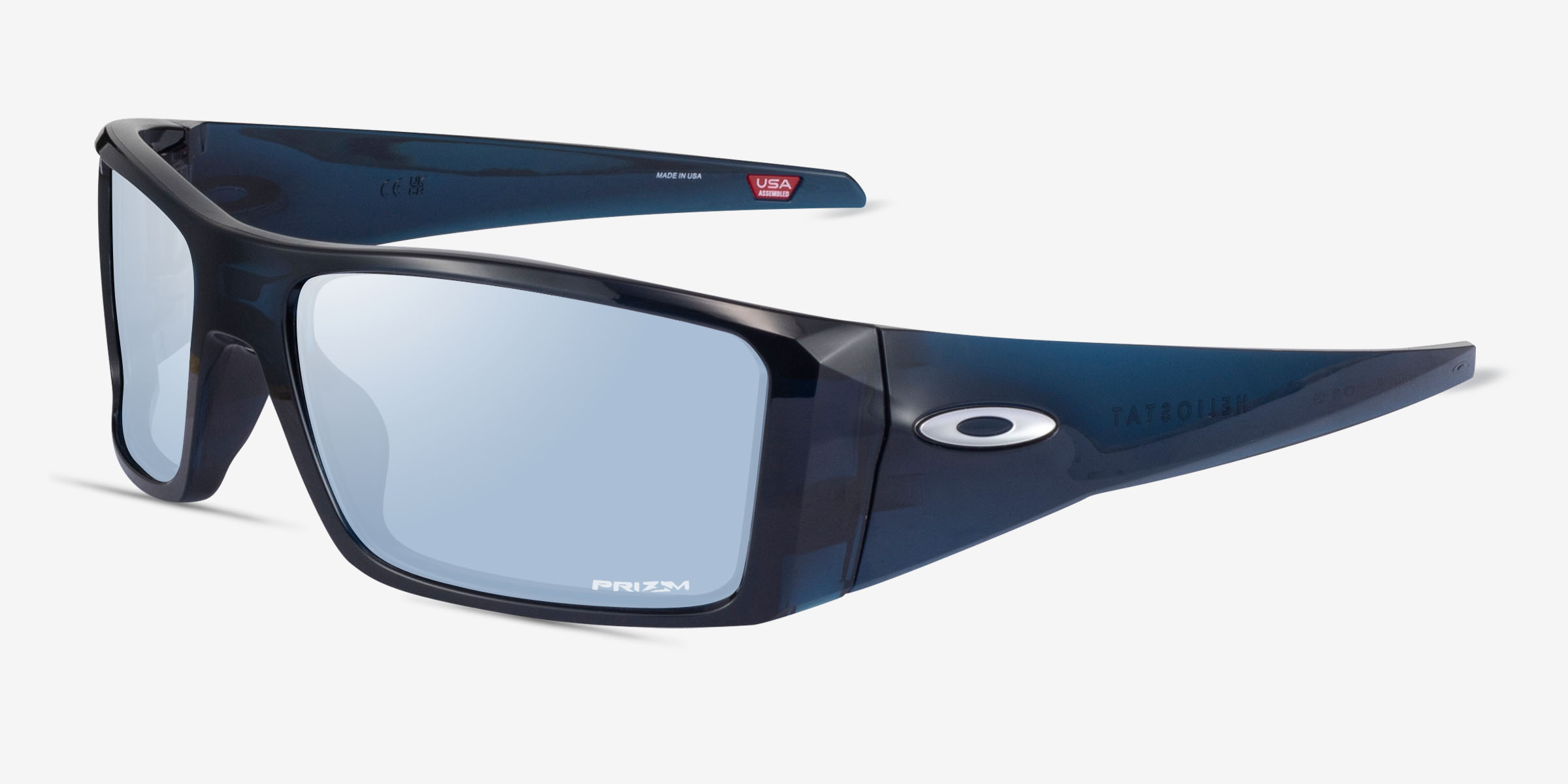 Oakley Heliostat - Rectangle Clear Blue Frame Sunglasses For Men ...
