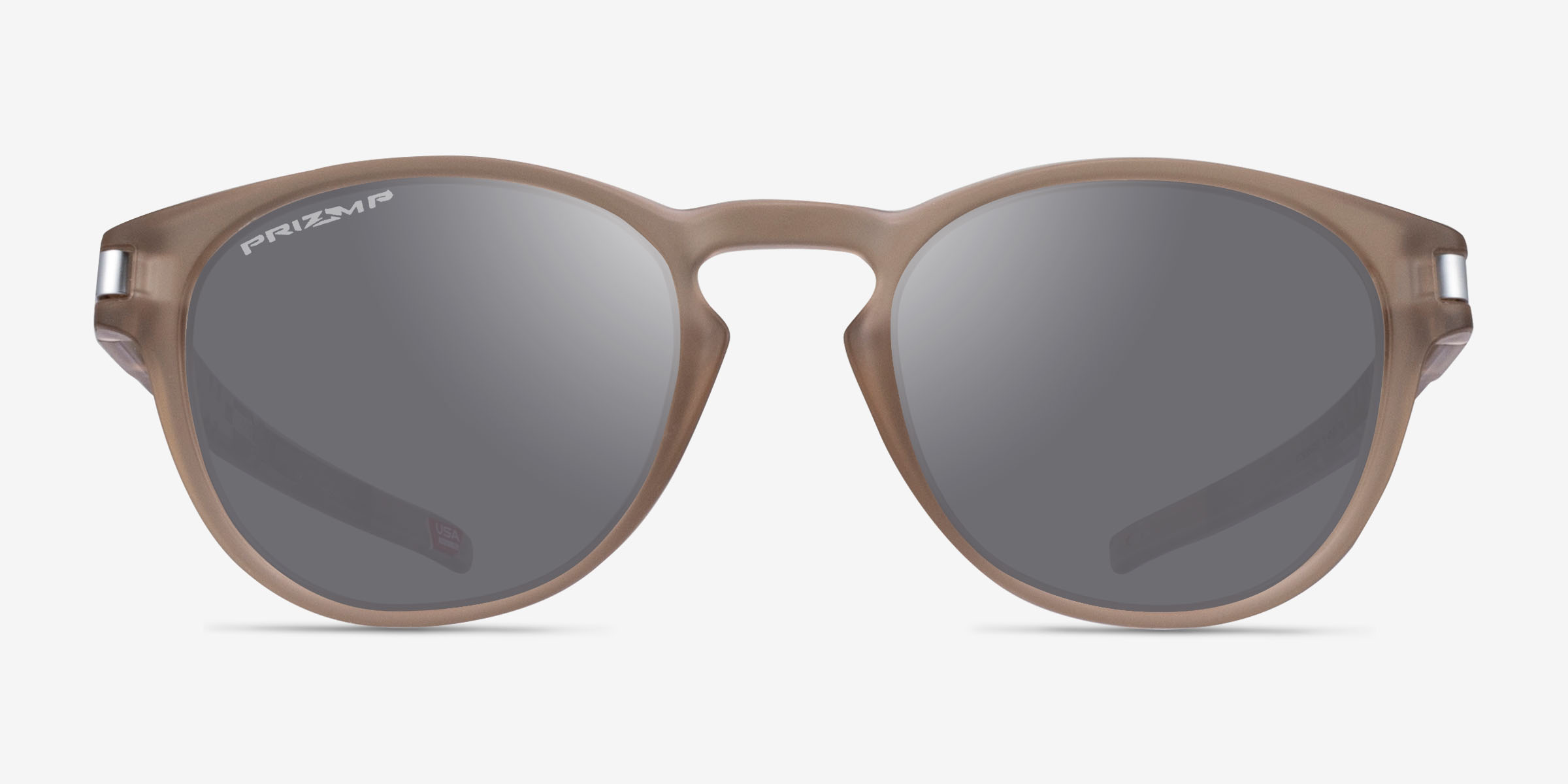 Oakley Latch - Round Clear Gray Frame Prescription Sunglasses ...