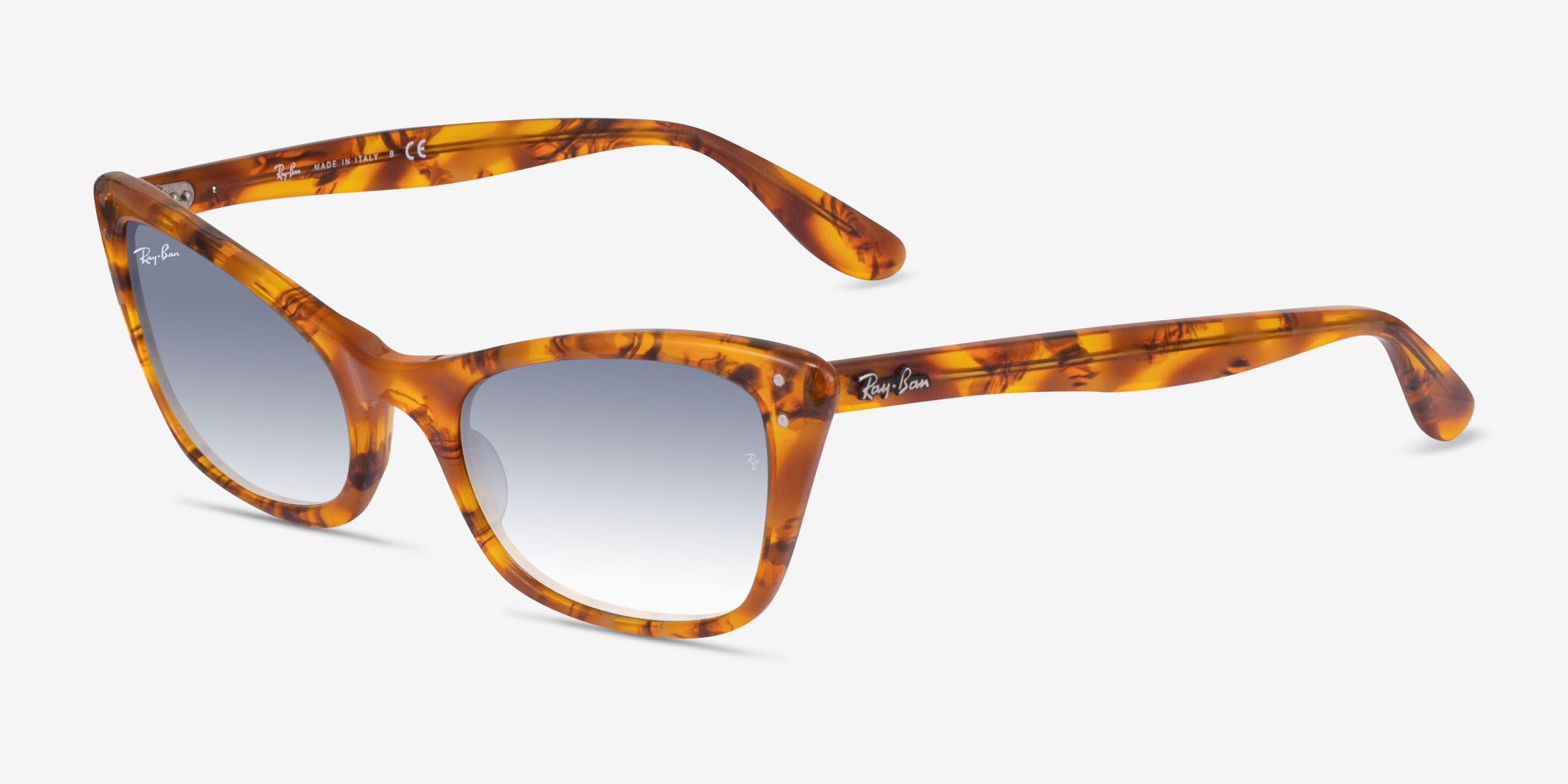 Ray-Ban RB2299 - Cat Eye Amber Tortoise Frame Sunglasses For Women ...