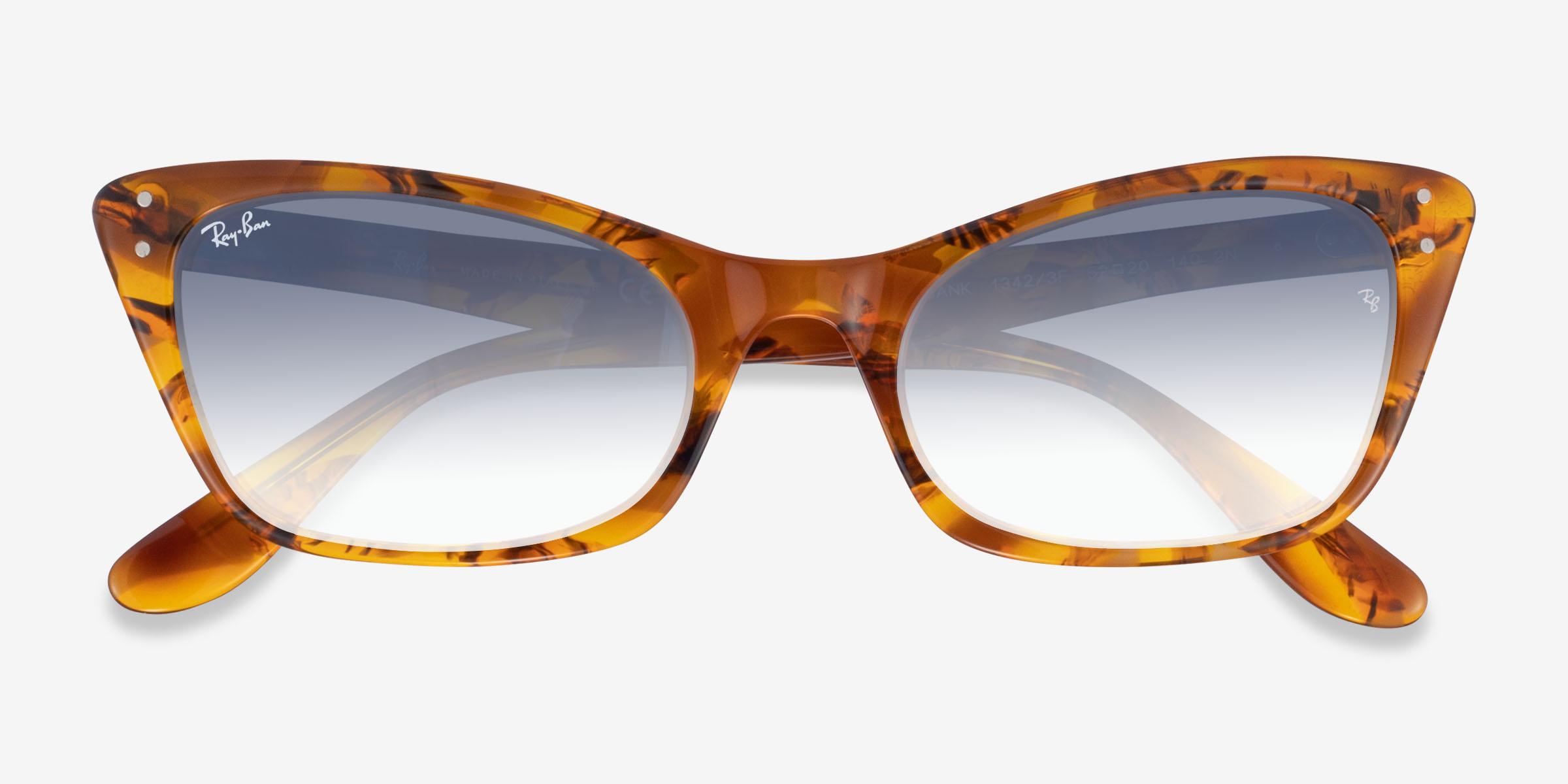 Ray-Ban RB2299 - Cat Eye Amber Tortoise Frame Sunglasses For Women ...
