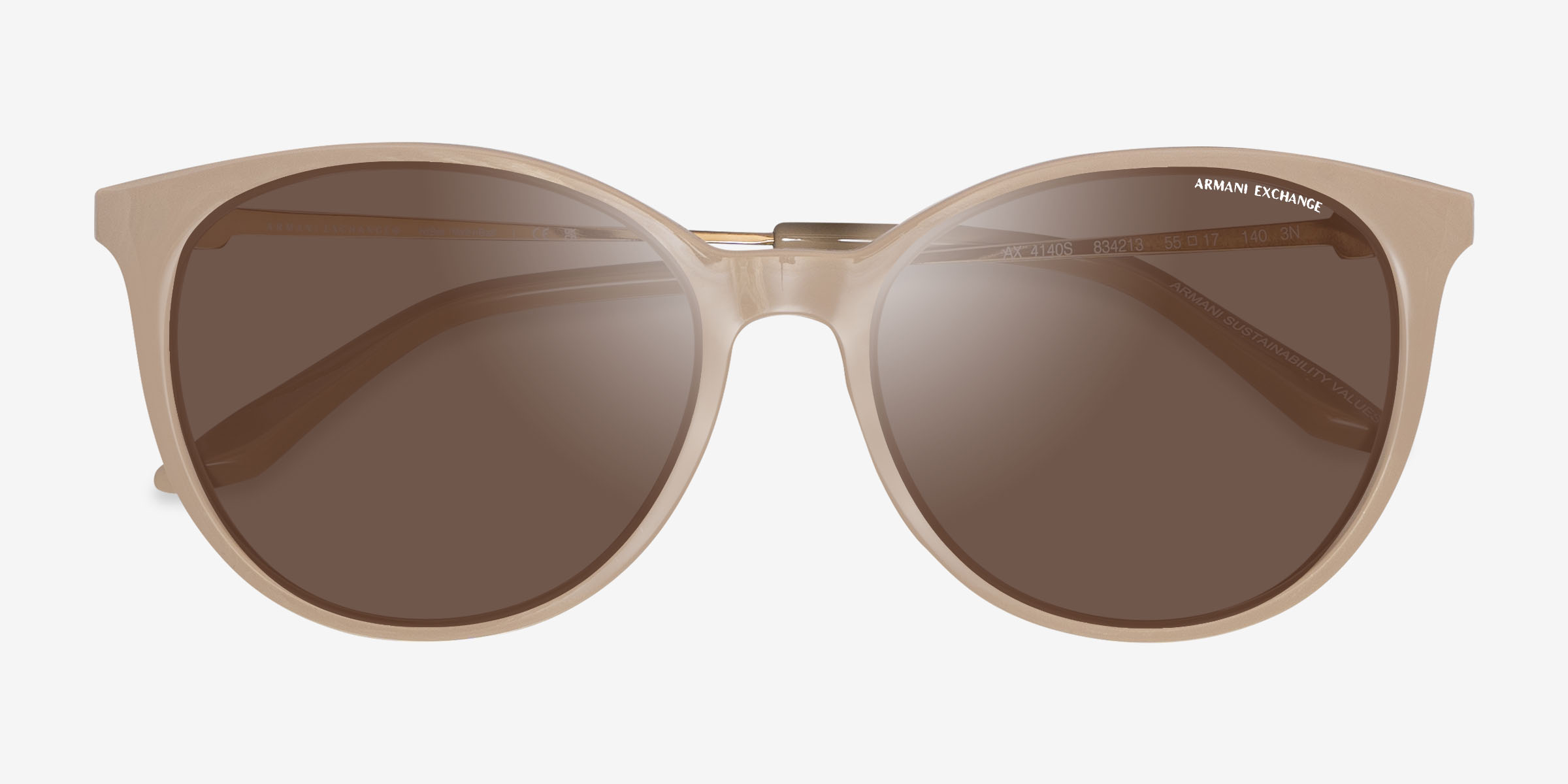Armani Exchange AX4140S - Cat Eye Shiny Brown Frame Prescription ...