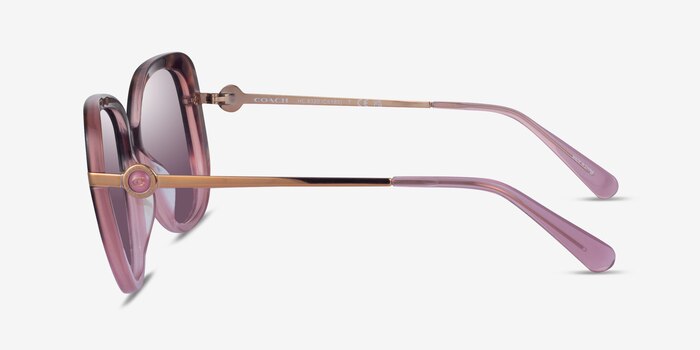 Coach HC8320 C6180 - Square Rose Tortoise Gradient Frame Sunglasses For ...