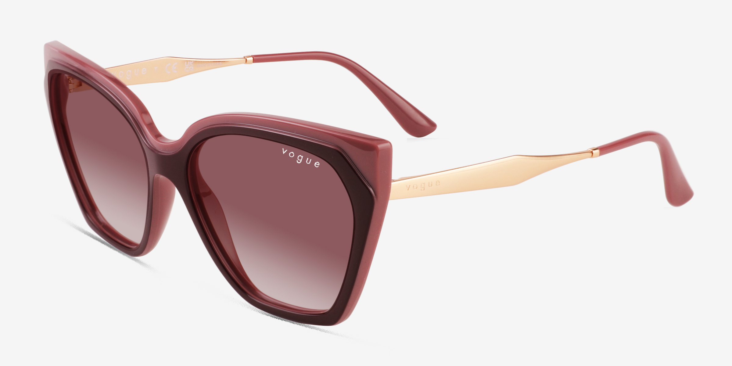 Vogue Eyewear VO5521S - Cat Eye Red Purple Frame Sunglasses For Women ...