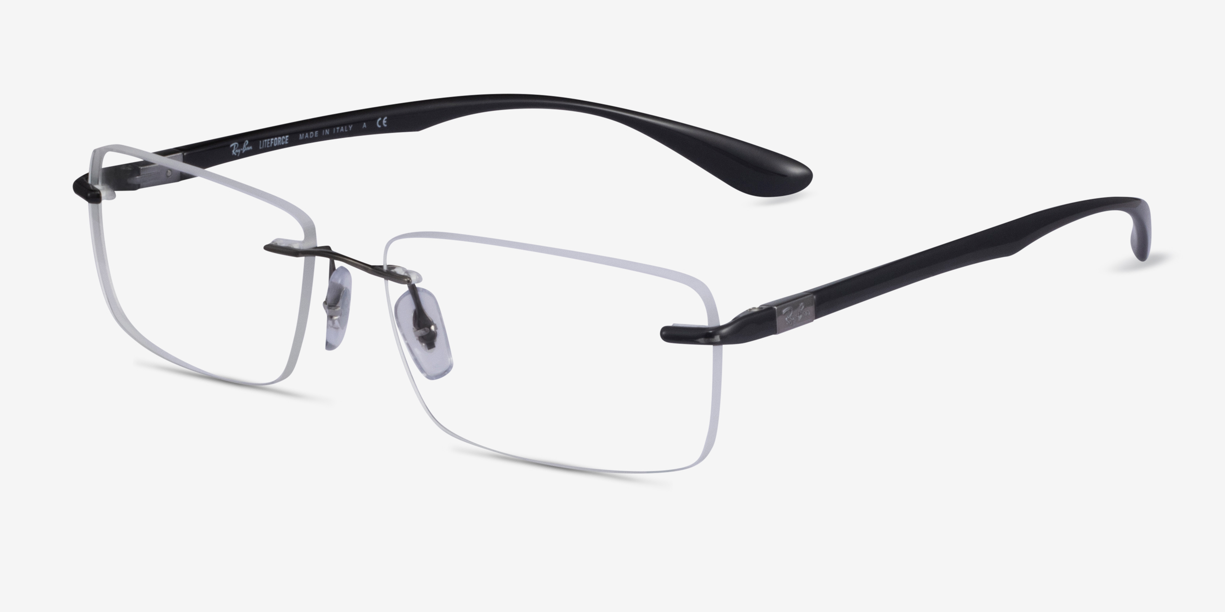 Ray-Ban RB8724 - Rectangle Gunmetal Frame Eyeglasses | Eyebuydirect Canada