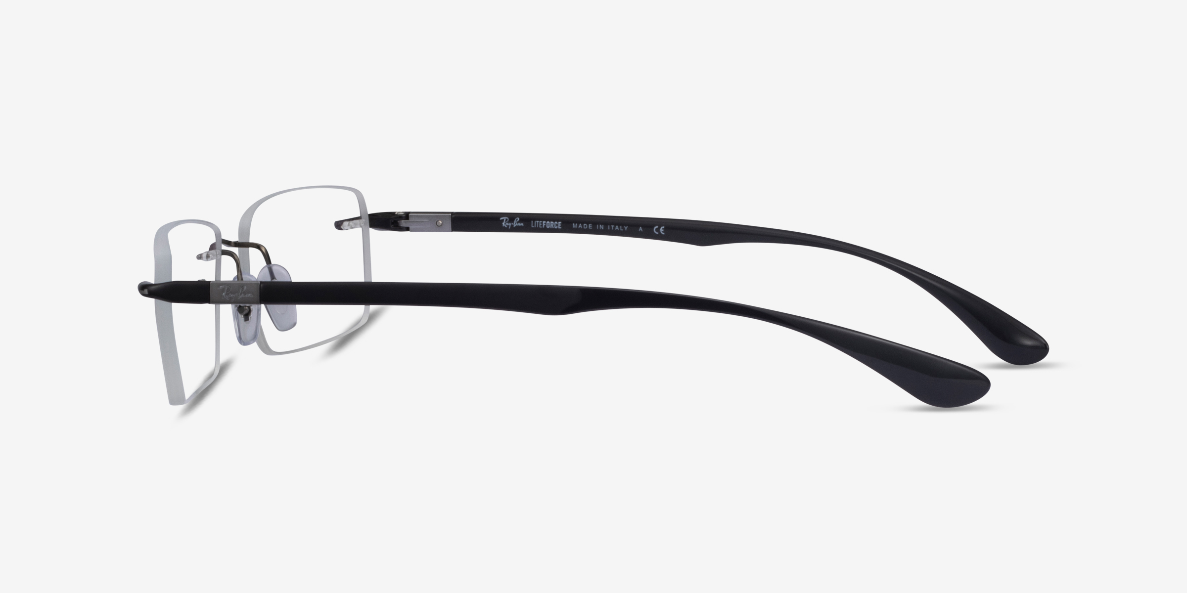 Ray-Ban RB8724 - Rectangle Gunmetal Frame Eyeglasses | Eyebuydirect Canada