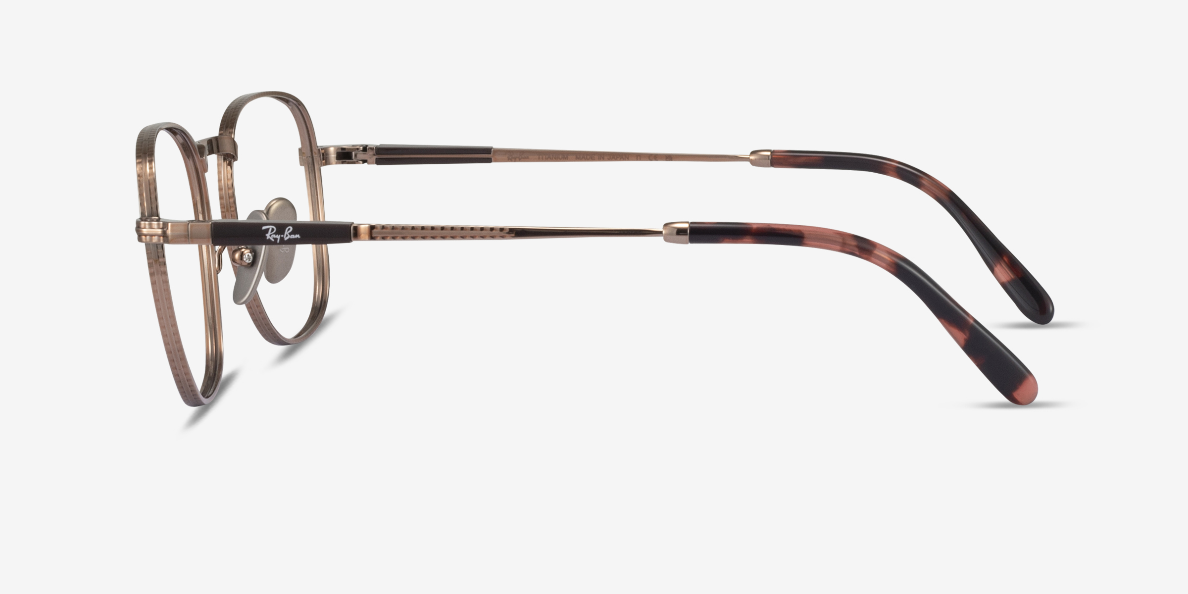 Ray-Ban RB8258V Frank - Square Brown Frame Eyeglasses | Eyebuydirect