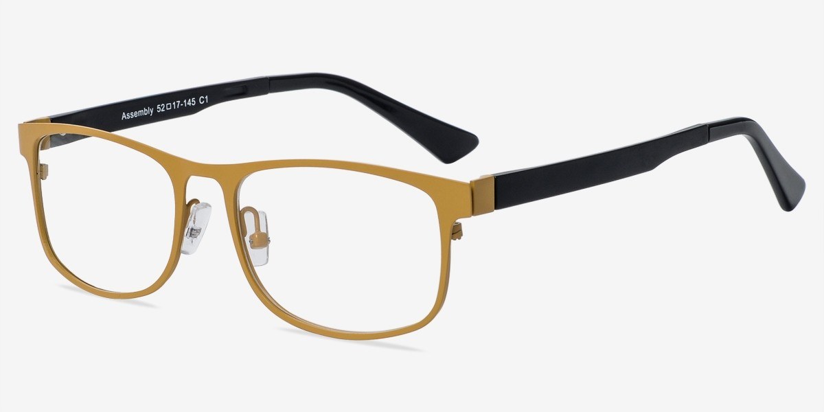 Assembly Rectangle Yellow Full Rim Eyeglasses | Eyebuydirect