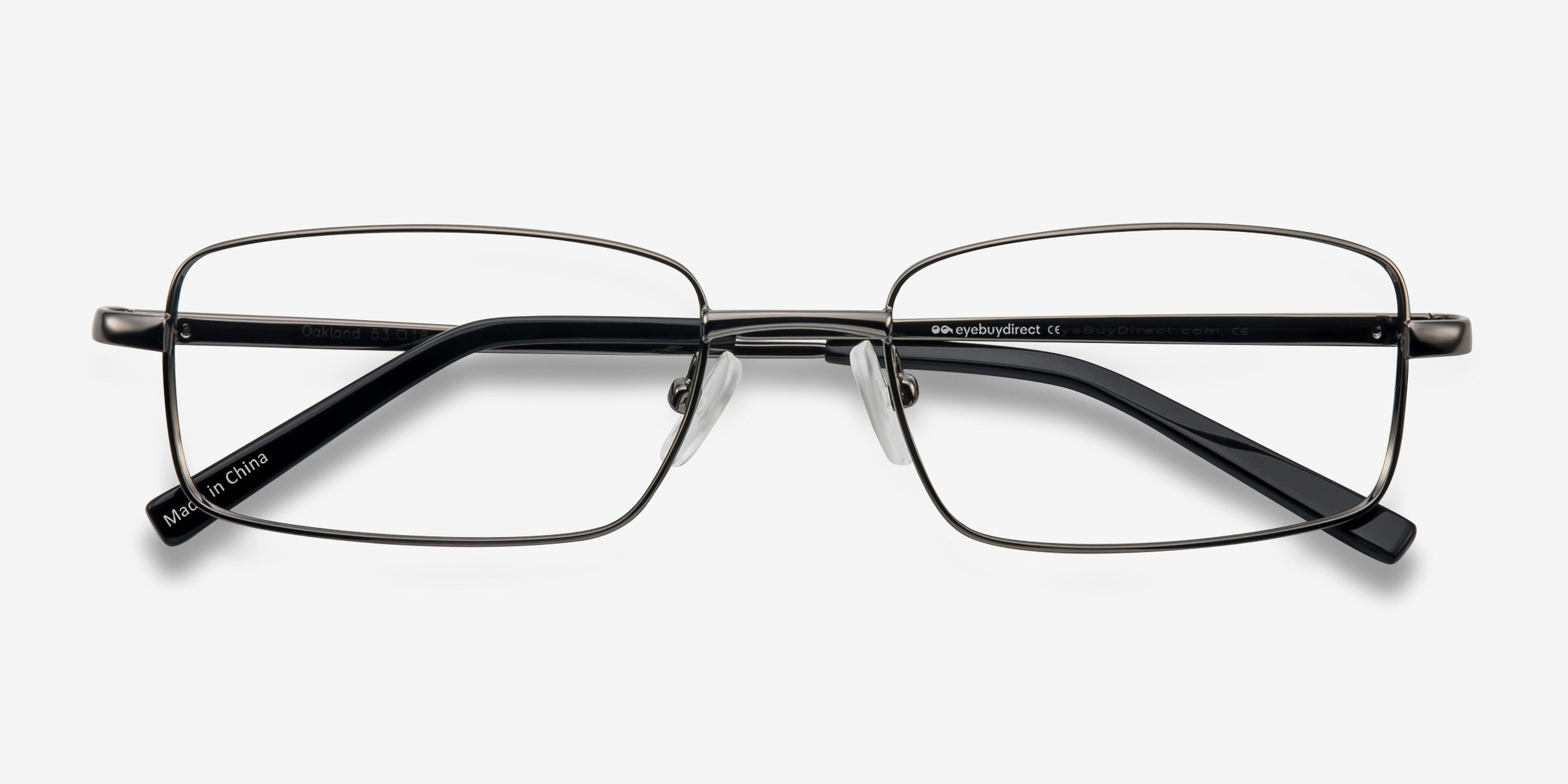 Oakland Rectangle Gunmetal Full Rim Eyeglasses Eyebuydirect Canada