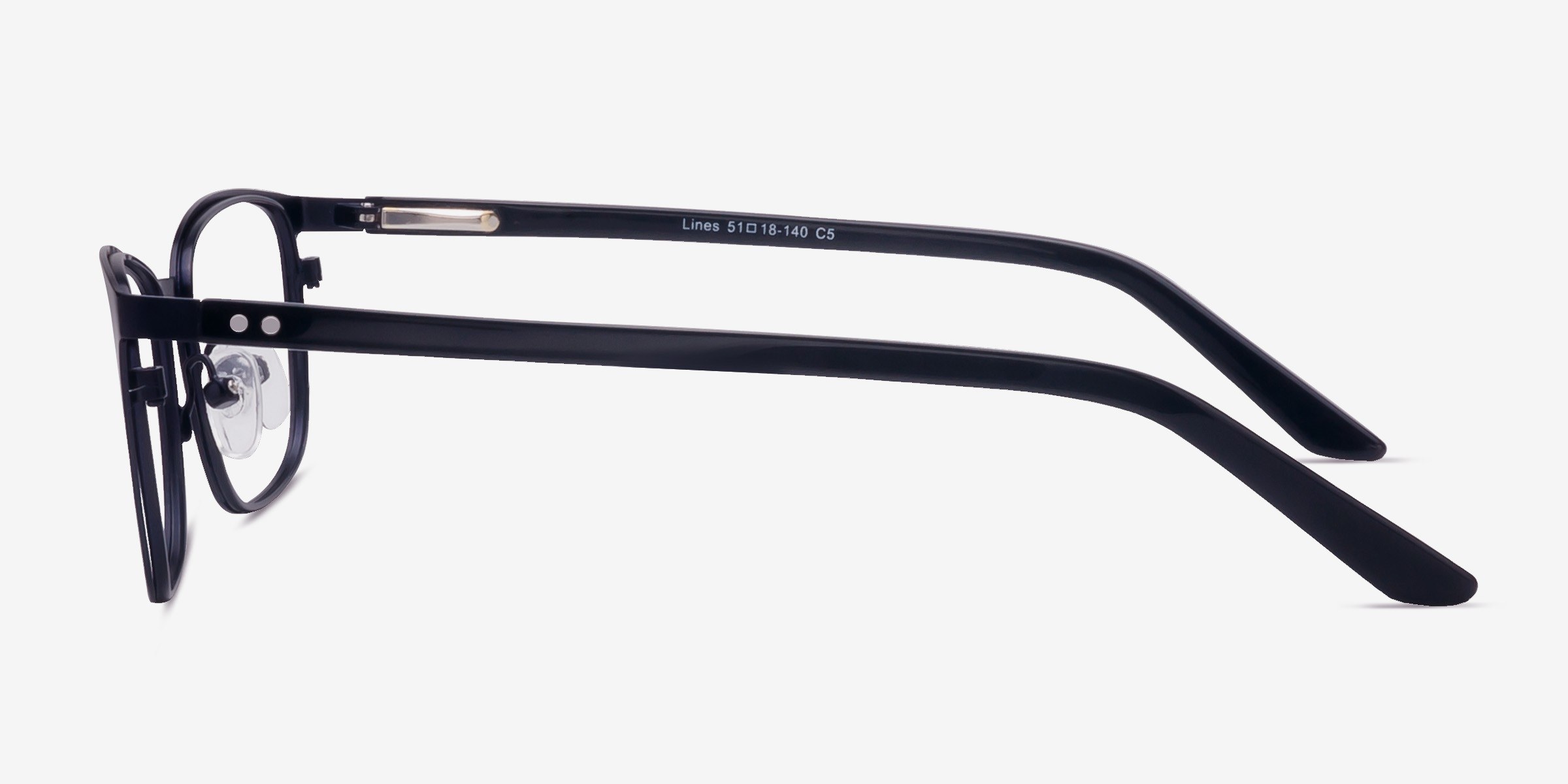 Lines Rectangle Navy Full Rim Eyeglasses | Eyebuydirect