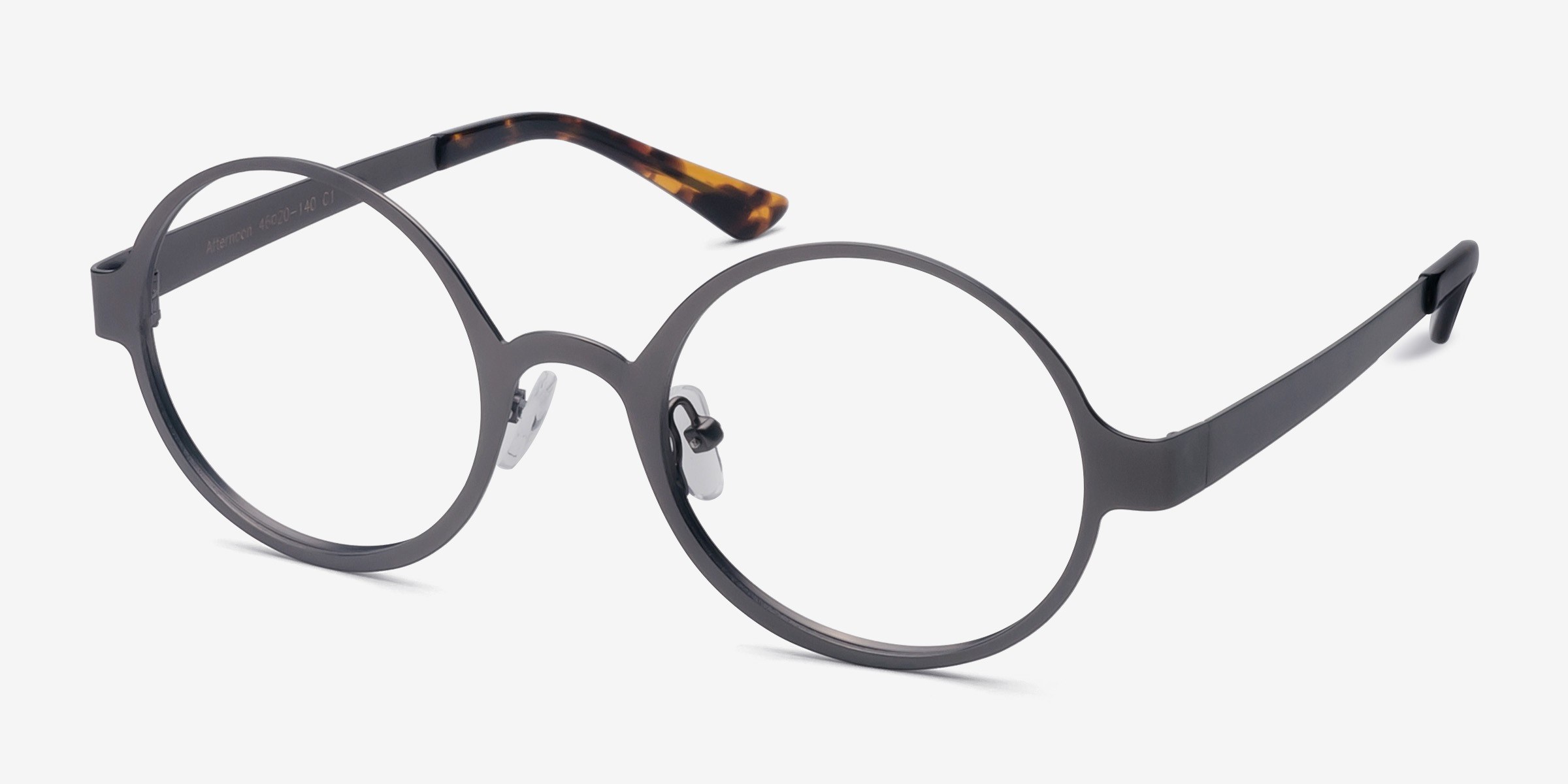 Afternoon Round Gunmetal Full Rim Eyeglasses | Eyebuydirect