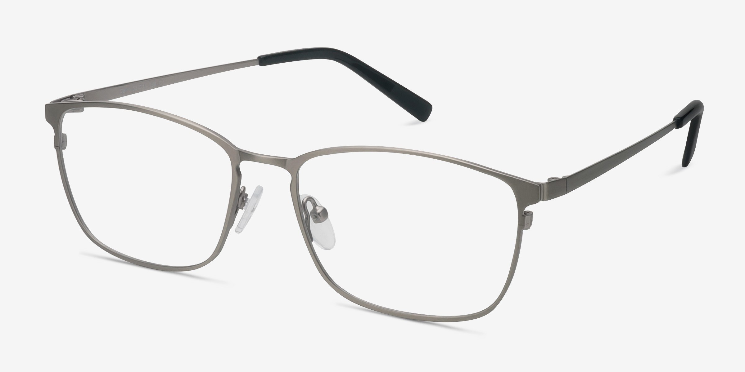 Calm Rectangle Gunmetal Full Rim Eyeglasses | Eyebuydirect