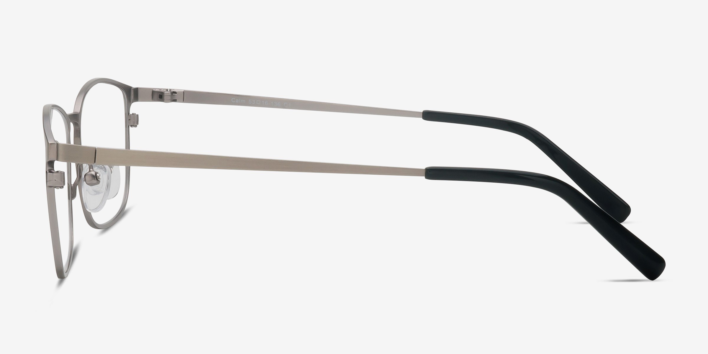 Calm Rectangle Gunmetal Full Rim Eyeglasses | Eyebuydirect
