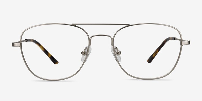 Captain Aviator Silver Full Rim Eyeglasses | Eyebuydirect