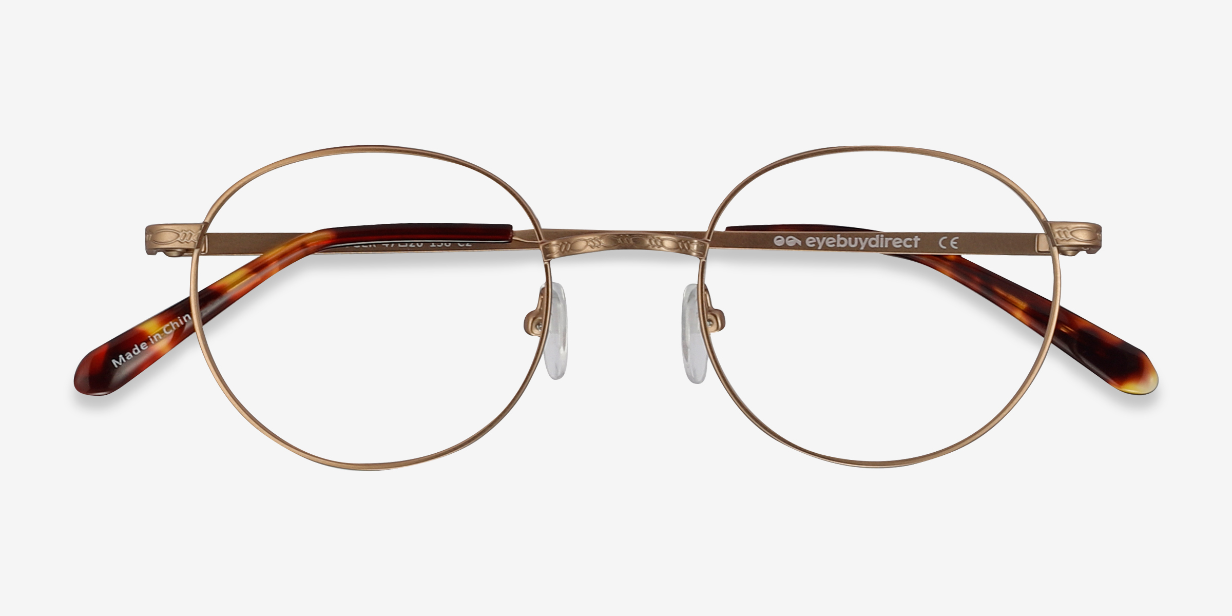 Ledger Oval Golden Full Rim Eyeglasses | Eyebuydirect