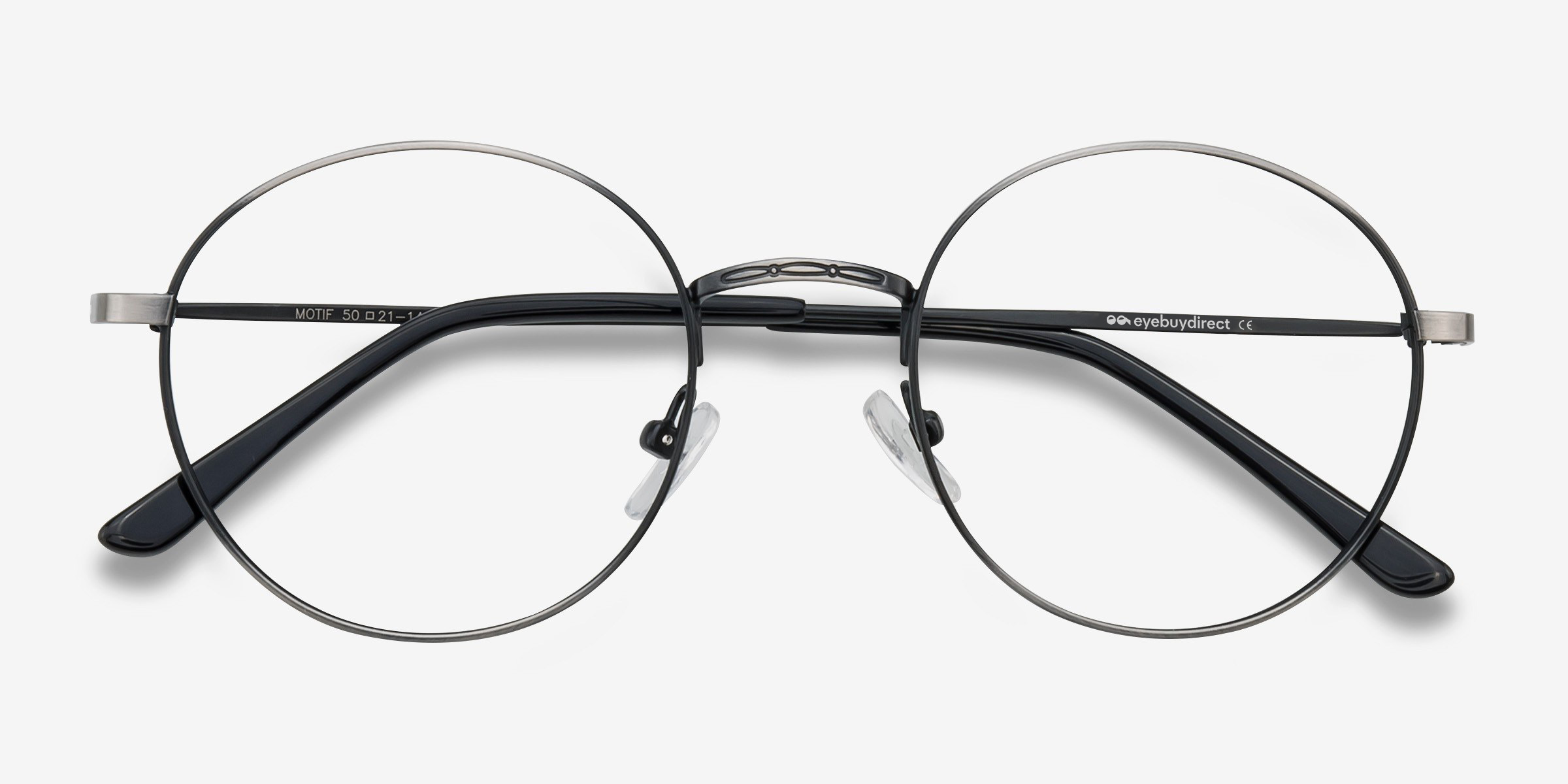 Motif Round Gunmetal Full Rim Eyeglasses | Eyebuydirect Canada