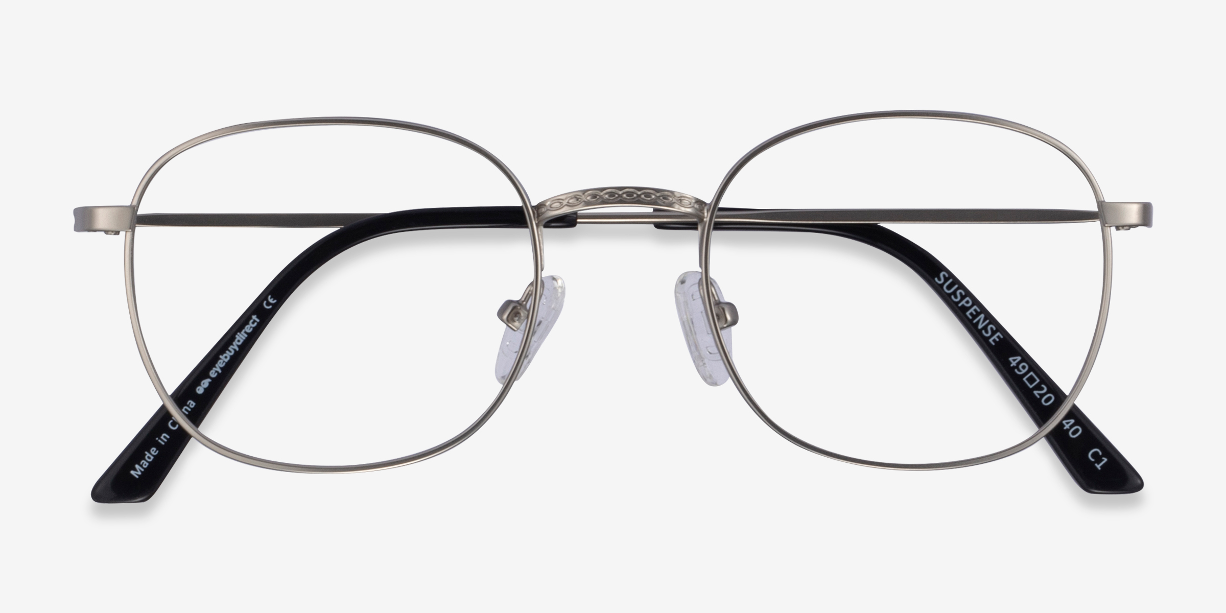 Suspense Round Silver Full Rim Eyeglasses | Eyebuydirect