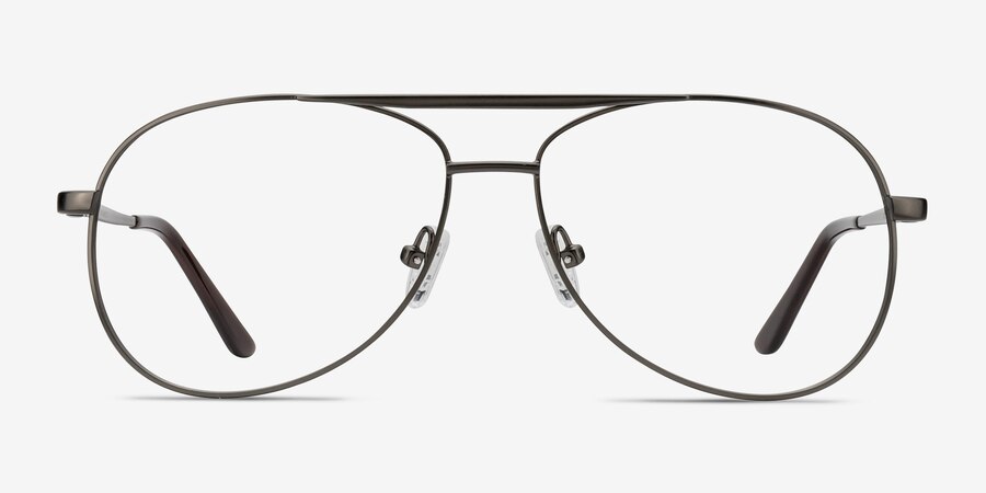 Discover Aviator Gunmetal Full Rim Eyeglasses | Eyebuydirect