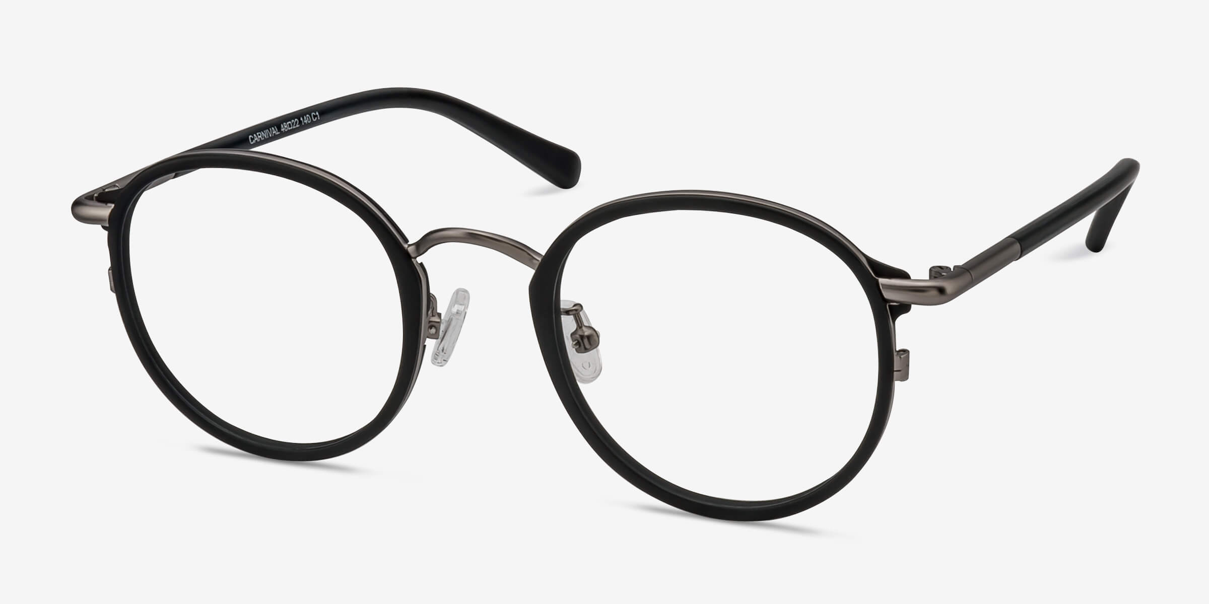 Carnival Round Matte Black Full Rim Eyeglasses | Eyebuydirect