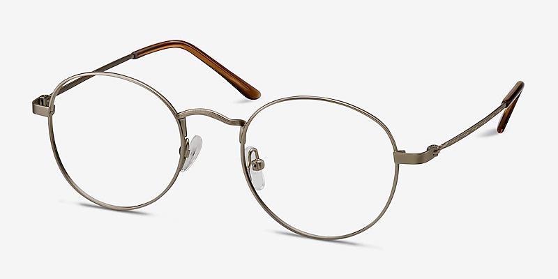 Cupertino Round Silver Full Rim Eyeglasses Eyebuydirect Canada