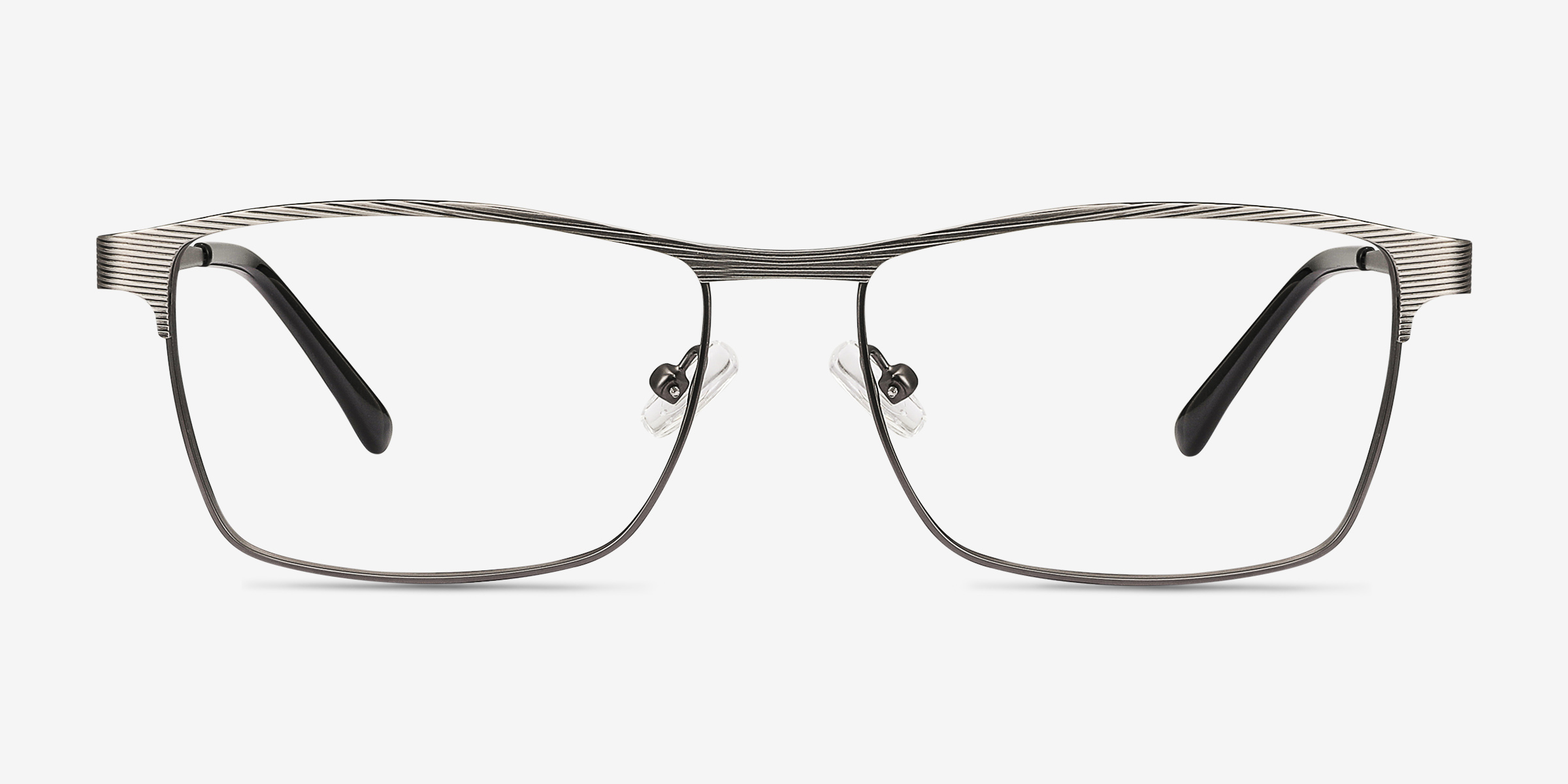 Caliber Rectangle Gunmetal Glasses for Men | Eyebuydirect