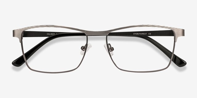 Caliber Rectangle Gunmetal Glasses for Men | Eyebuydirect