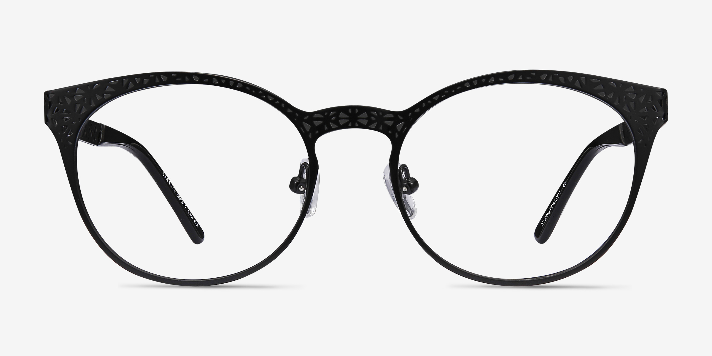 Lattice Oval Black Glasses for Women | Eyebuydirect