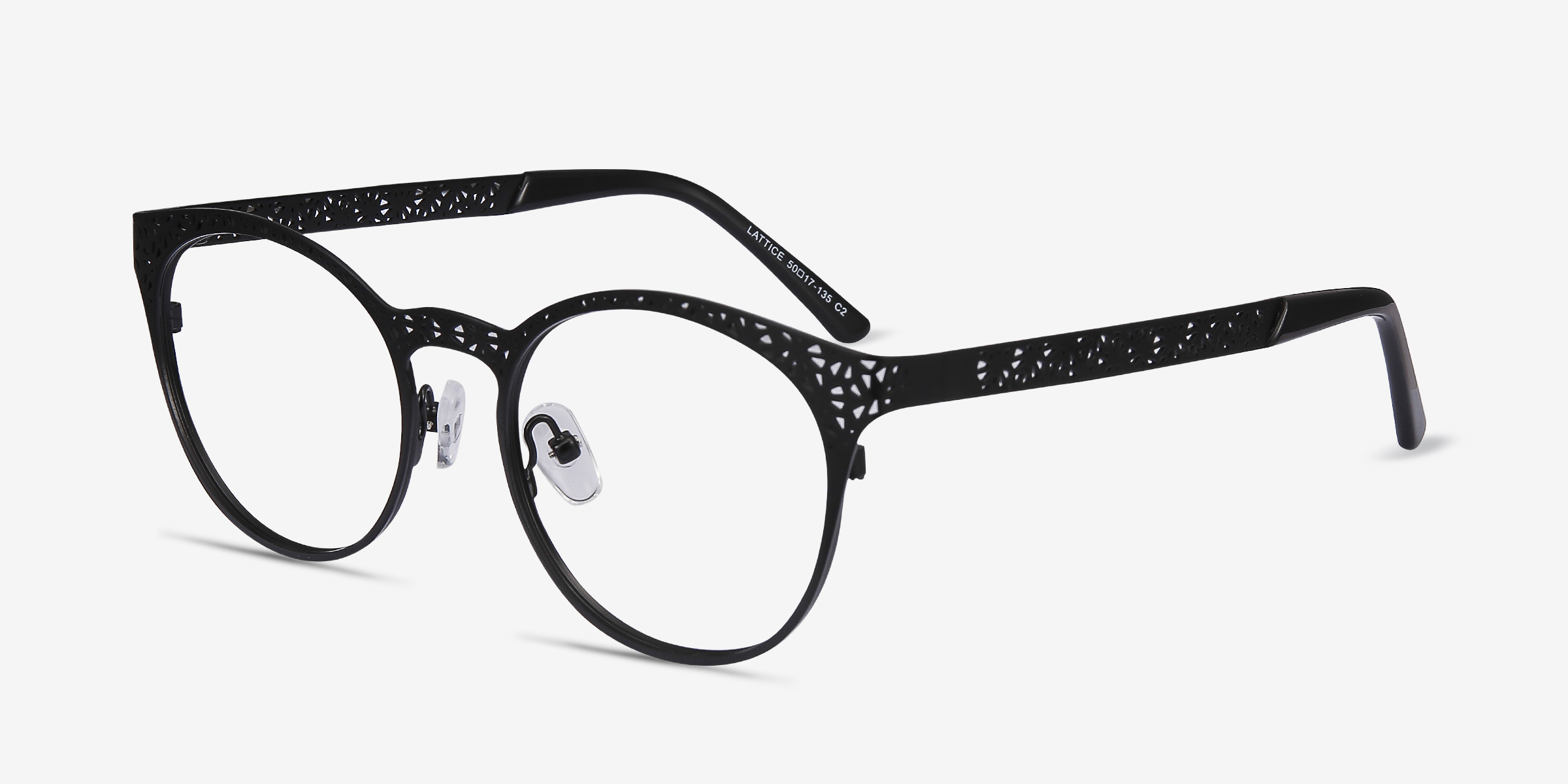 Lattice Oval Black Glasses for Women | Eyebuydirect