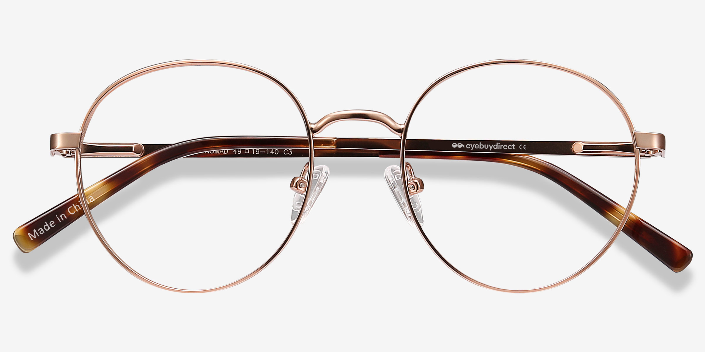 Nomad Round Rose Gold Glasses for Women | Eyebuydirect