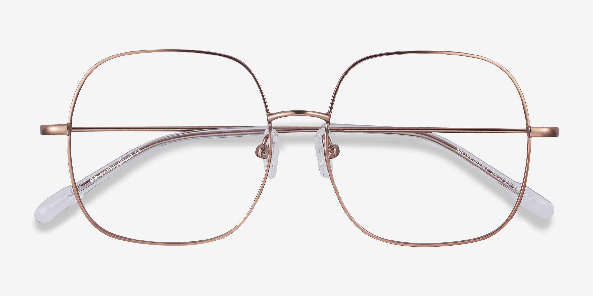 Movement Square Rose Gold Full Rim Eyeglasses Eyebuydirect