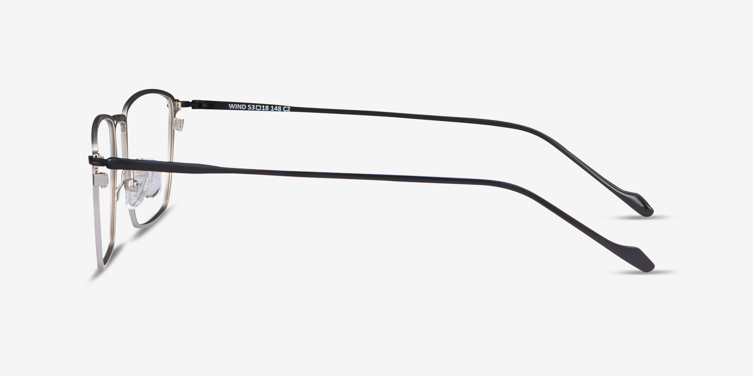 Wind Rectangle Silver Full Rim Eyeglasses | Eyebuydirect