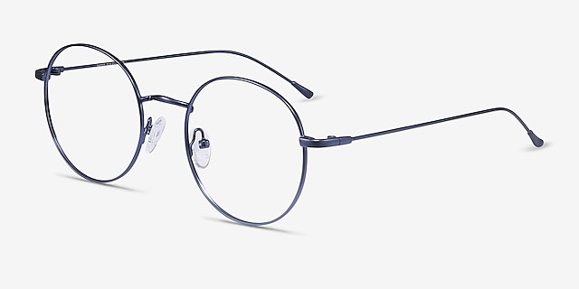 Dapper Round Navy Full Rim Eyeglasses Eyebuydirect Canada