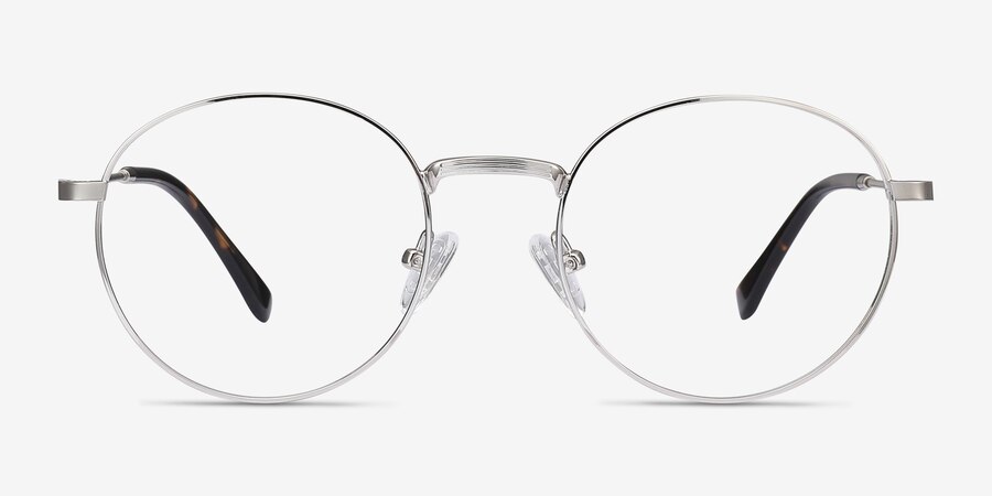 Bistro Round Silver Full Rim Eyeglasses | Eyebuydirect