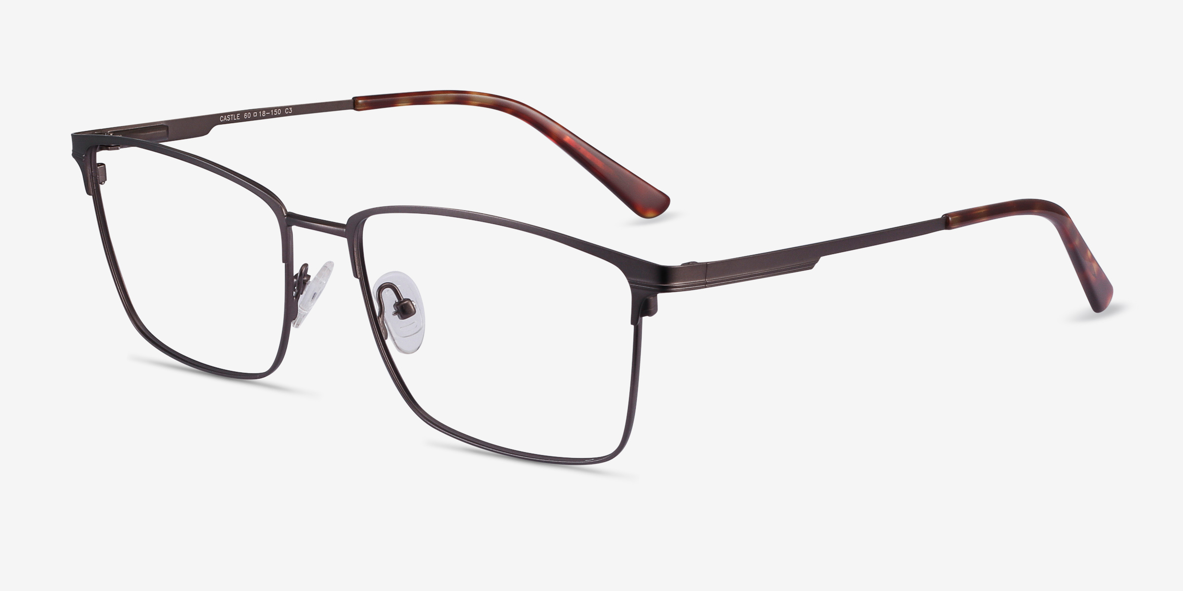 Castle Rectangle Gunmetal Glasses For Men Eyebuydirect Canada