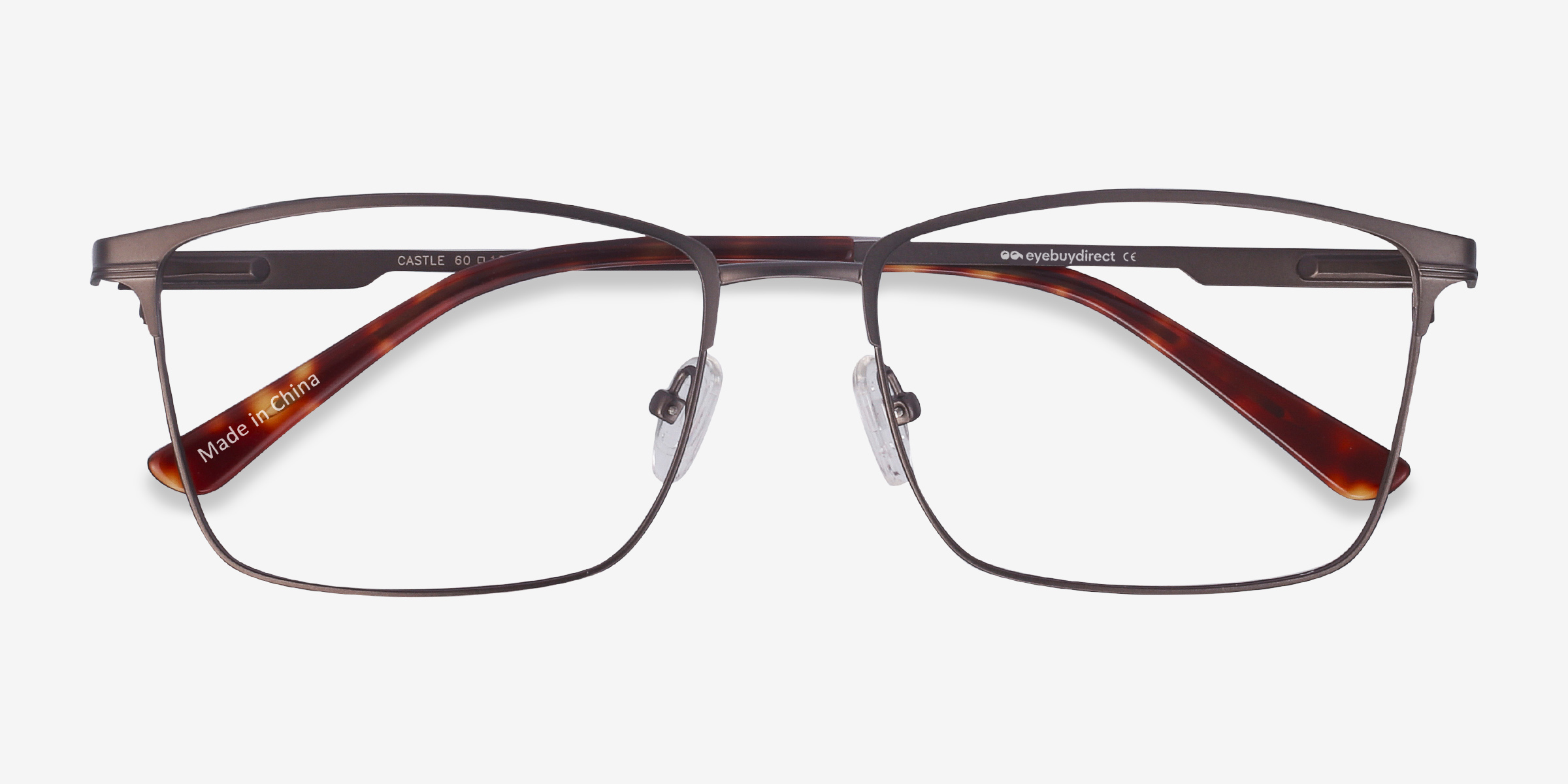 Castle Rectangle Gunmetal Glasses For Men Eyebuydirect Canada