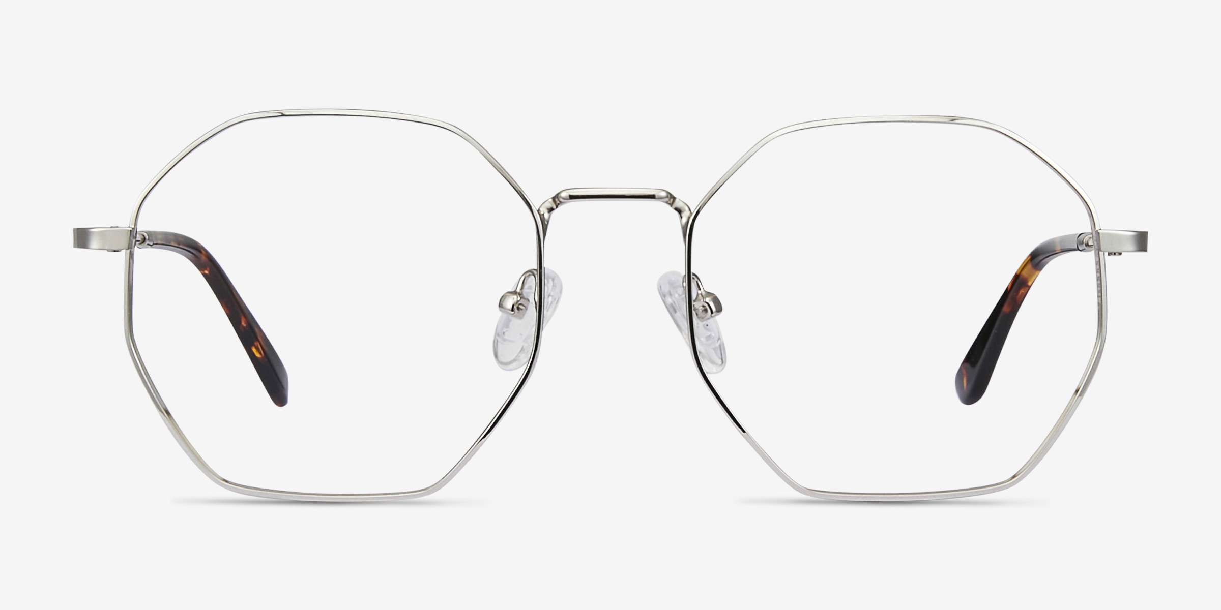 Octave Geometric Silver Full Rim Eyeglasses | Eyebuydirect